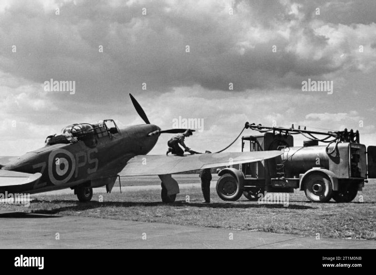 RAF Fighter Command 1940 Boulton Paul Defiant of No. 264 Squadron being ...