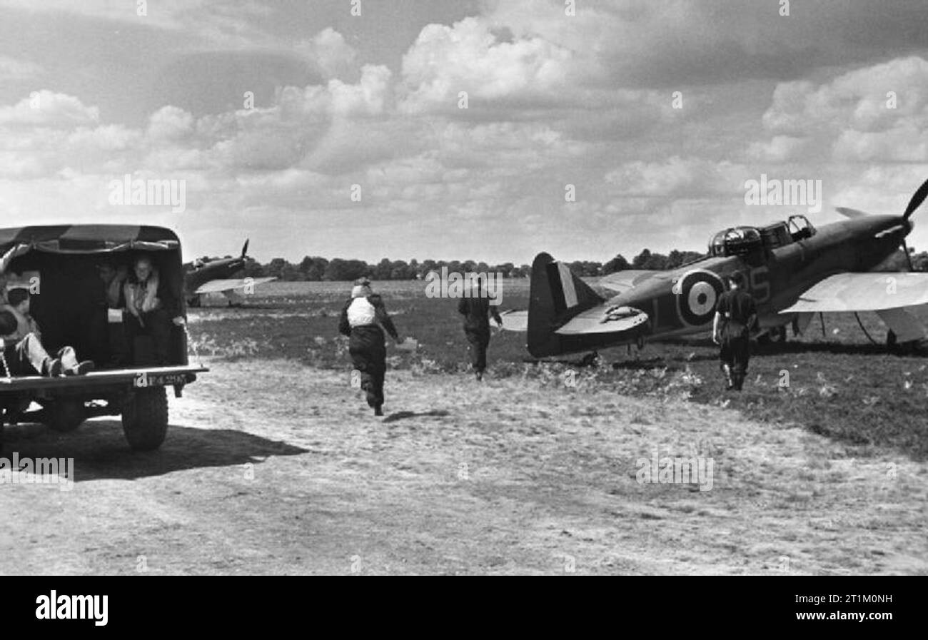 RAF Fighter Command 1940 Crews being taken out to their Boulton Paul ...