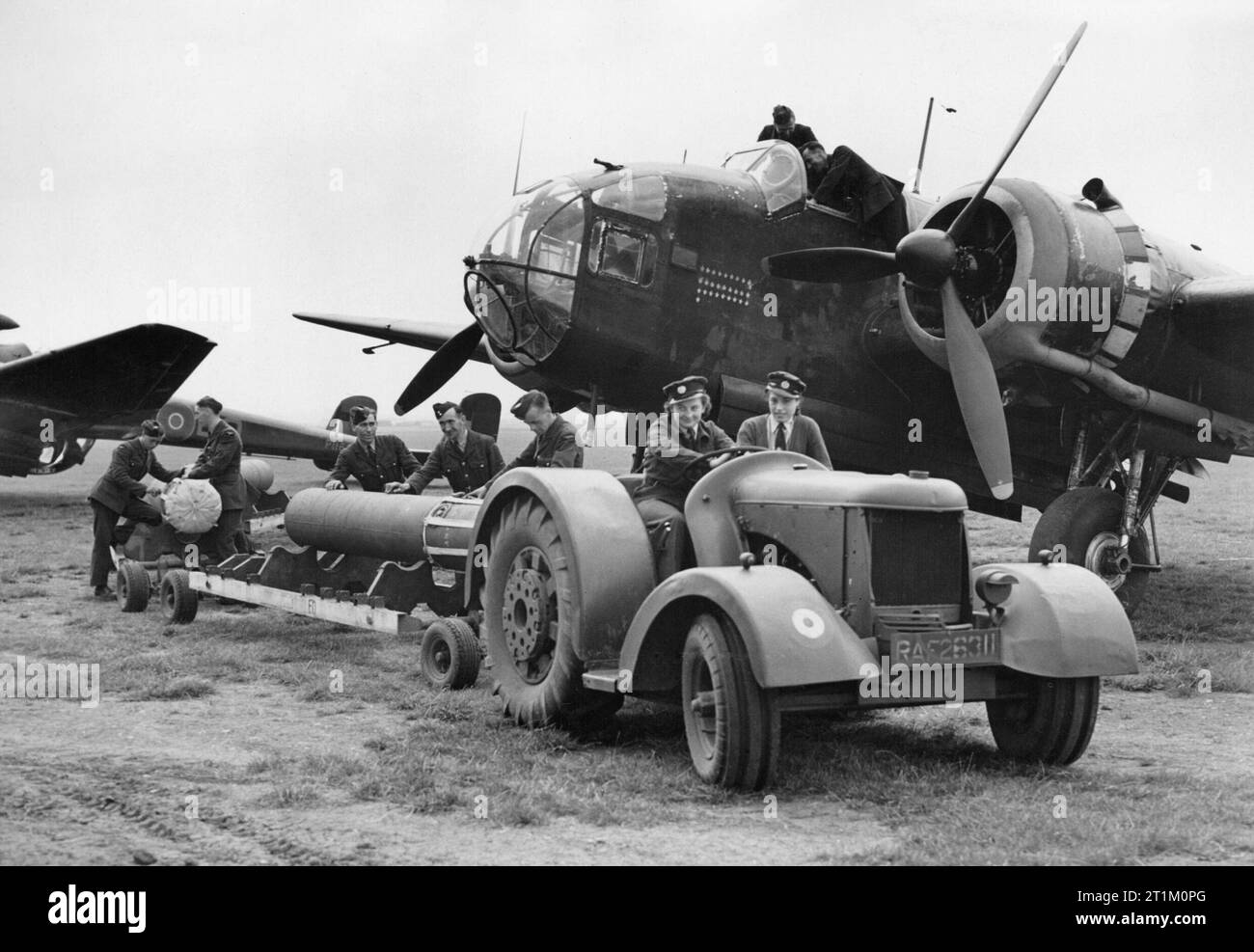 RAF Bomber Command Handley Page Hampdens of No. 408 Squadron RCAF being ...
