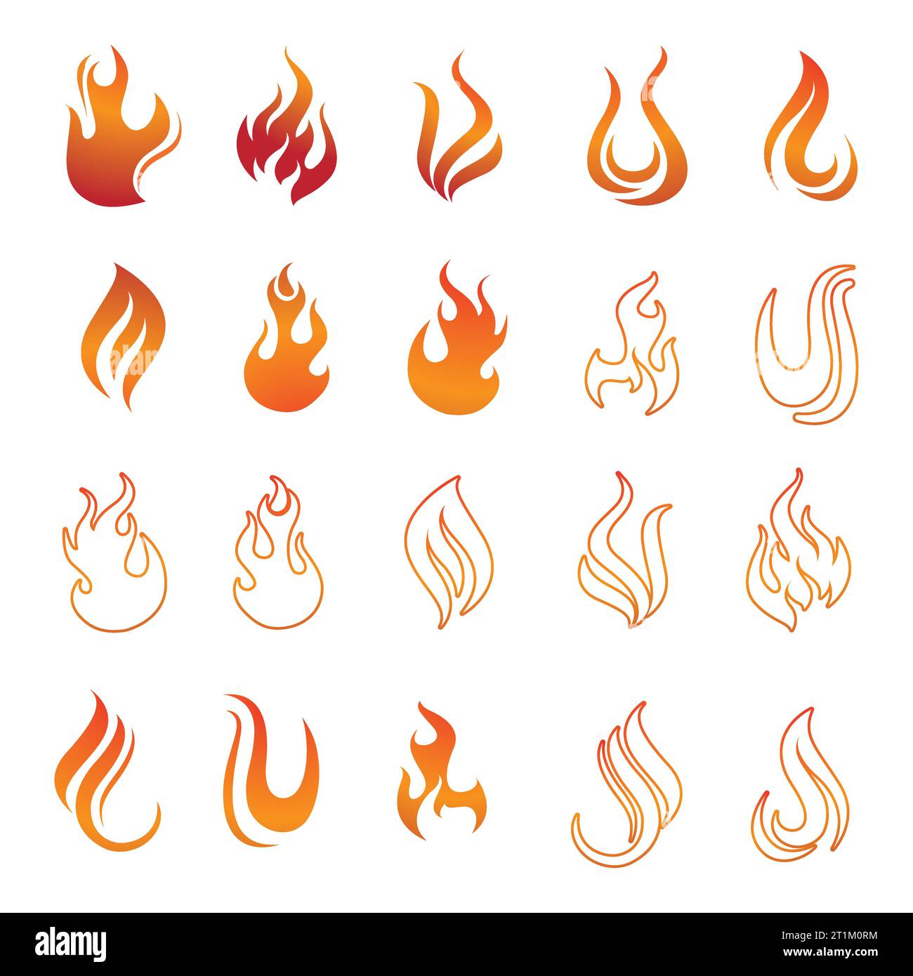Fire Logo Template Flame Clipart Symbol Icon Vector Stock Vector Image ...