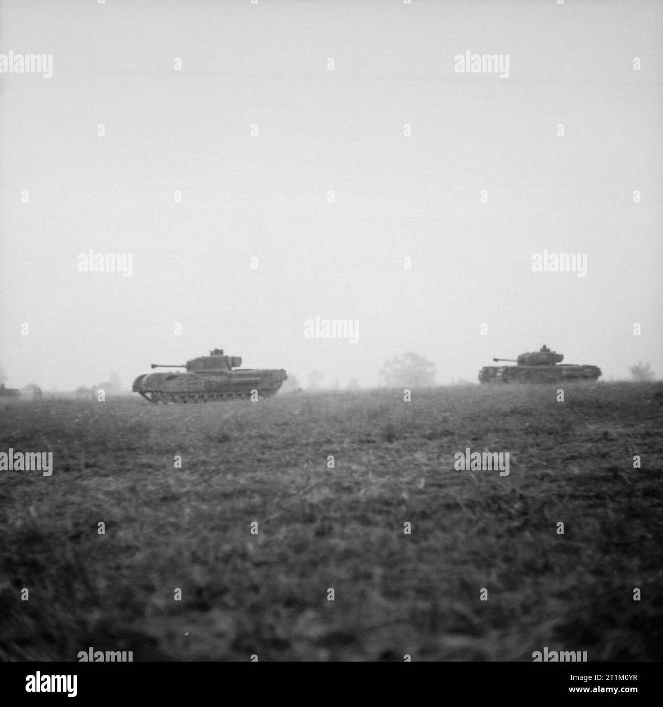The British Army in Normandy 1944 Churchill tanks during the attack on ...
