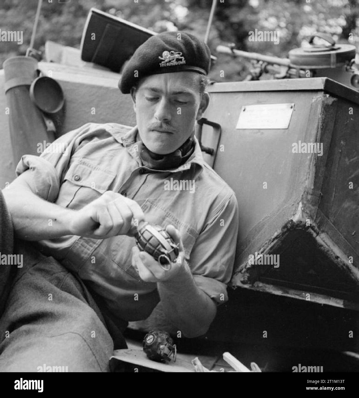 The British Army in Normandy 1944 .Lt J Fathergill, CO of 'B' Squadron ...