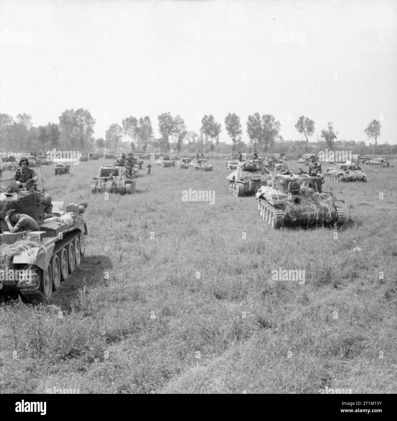 The British Army in Normandy 1944 Cromwell tanks assembled for ...