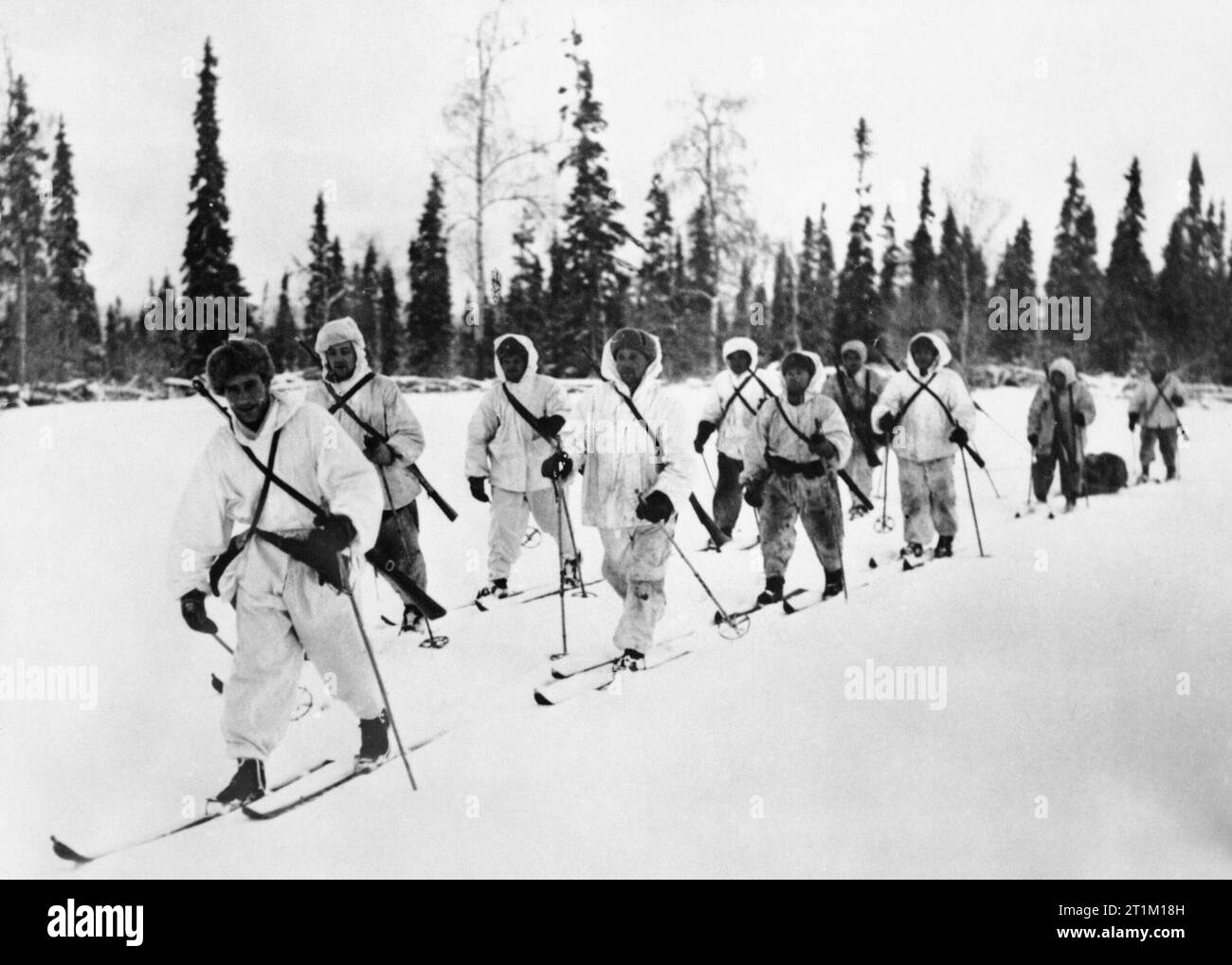 The War in Finland, 1940 Finnish ski-runner patrols operating against ...