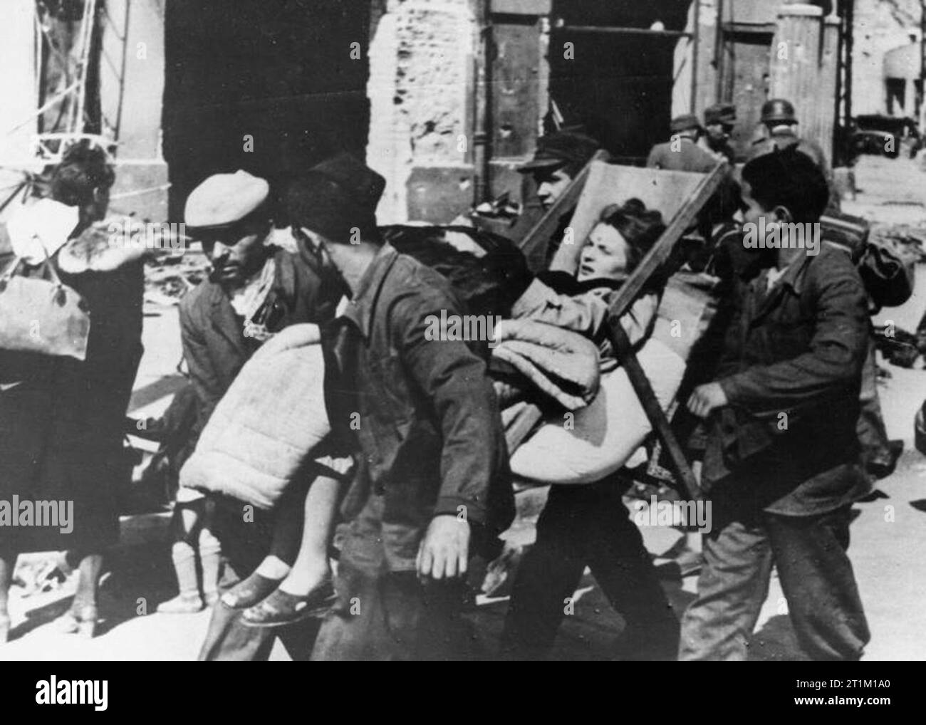 The Warsaw Uprising, 01.08. - 02.10.1944 A Polish woman, ill or wounded ...