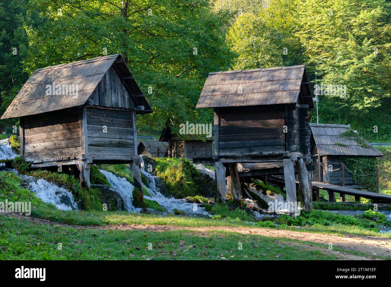 Water Mills at Pliva Lakes in Jajce, Bosnia and Herzegovina Stock Photo ...
