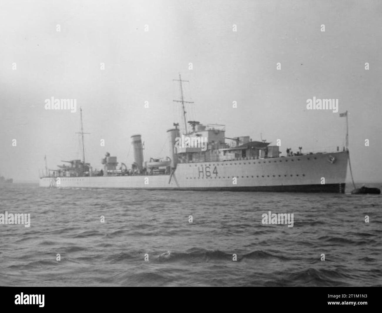Royal navy destroyer ww2 Black and White Stock Photos & Images - Alamy