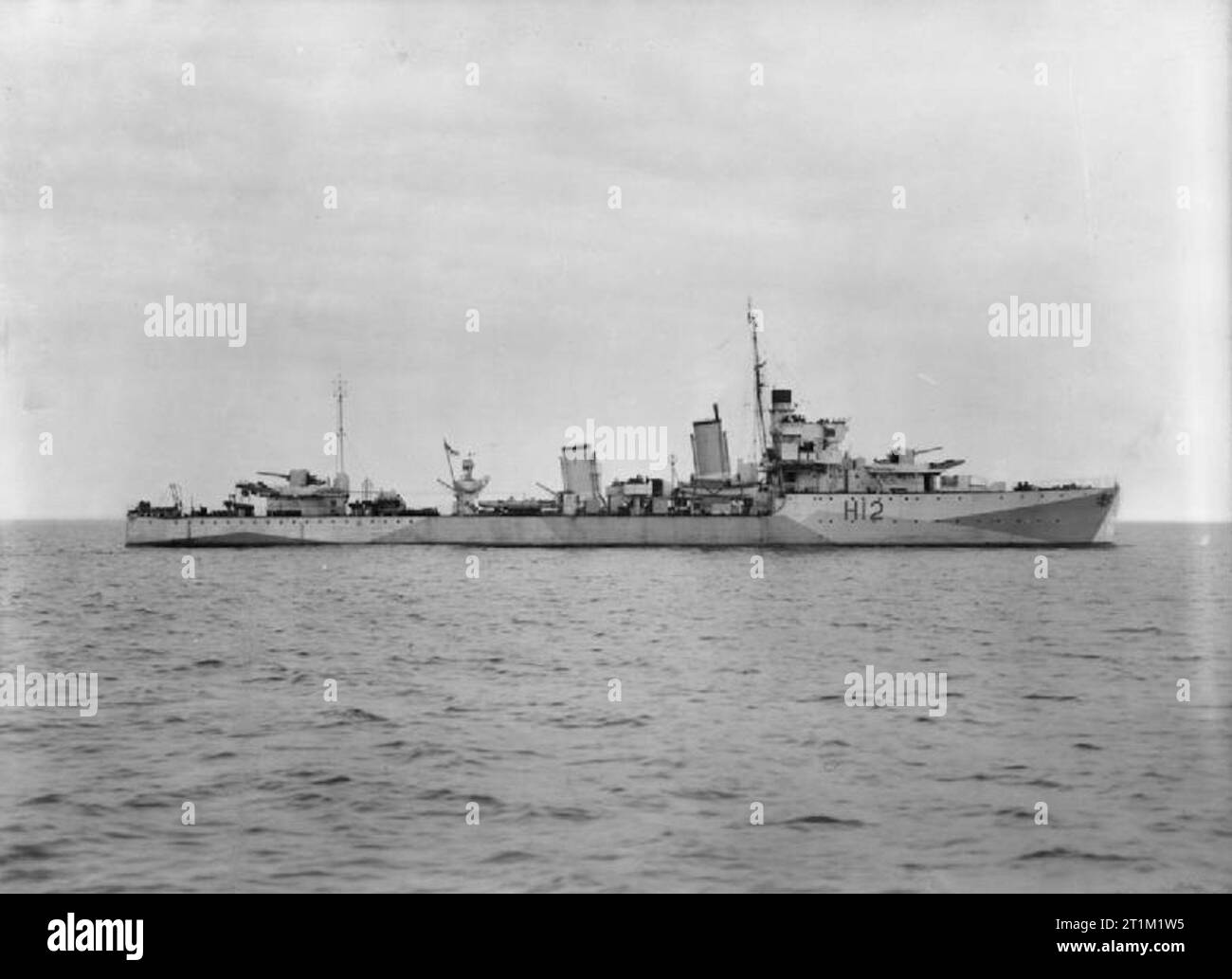 HMS ACHATES, an A class destroyer modified for escort work with a ...