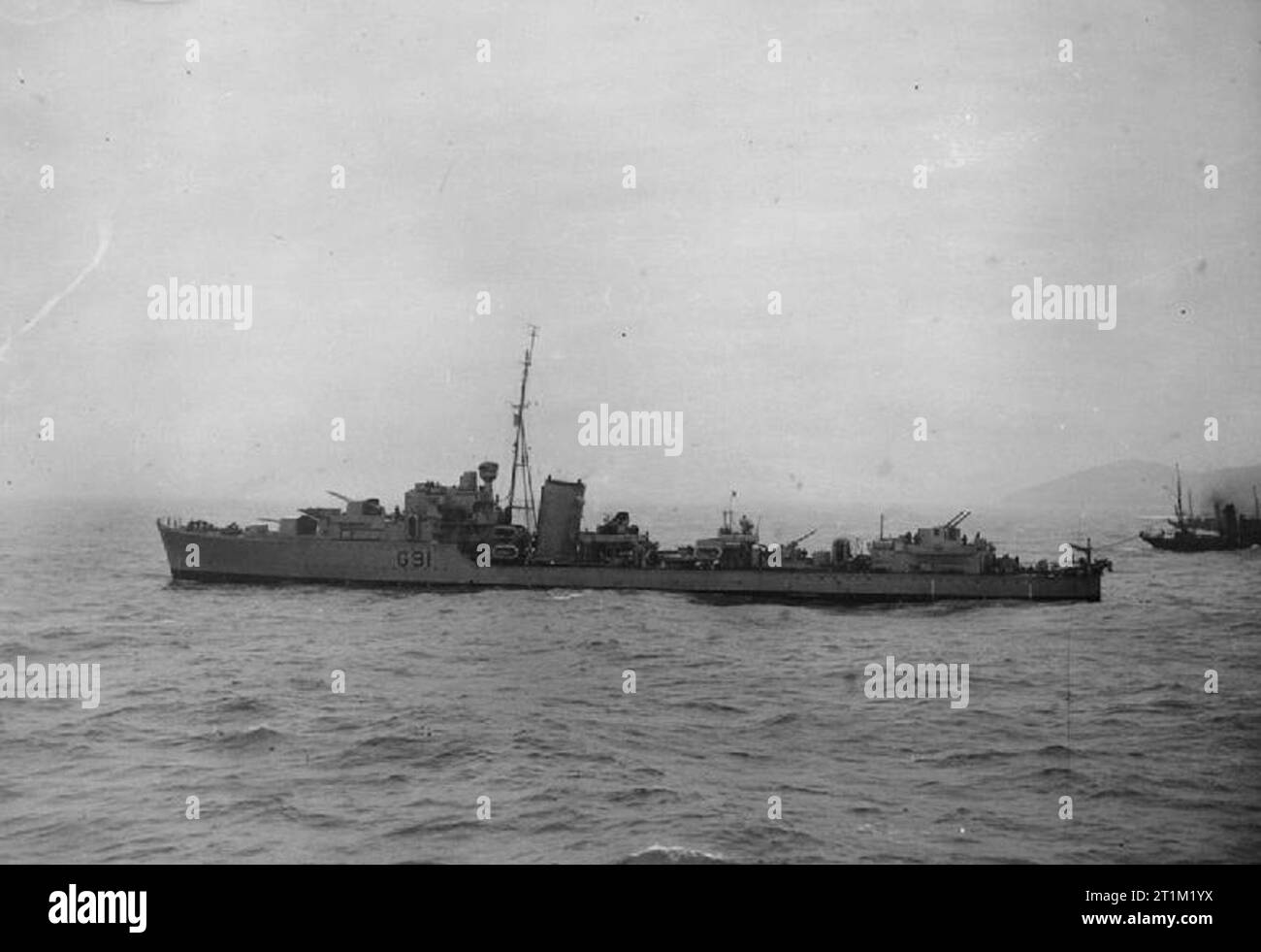 British destroyer ww2 Black and White Stock Photos & Images - Alamy