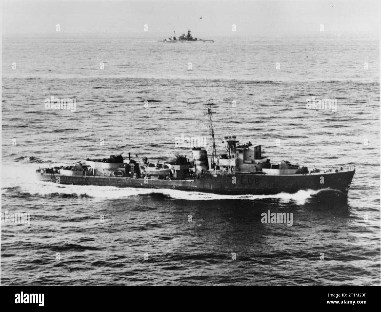 British Hunt Class destroyer HMS Exmoor. NOTE : This was the second HMS ...