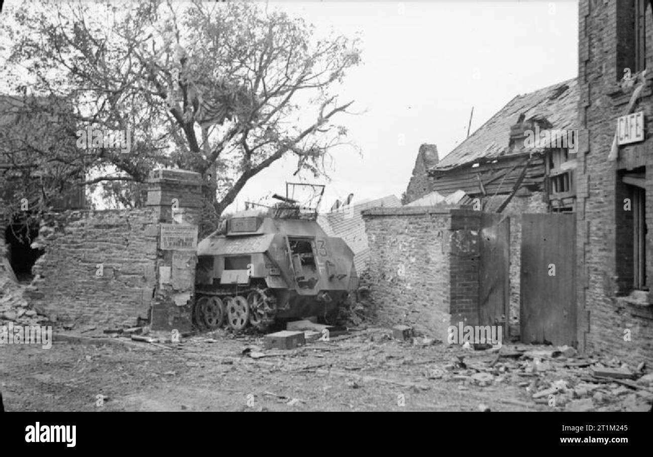 The British Army in Normandy 1944 An abandoned German SdKfz 250/9 half ...