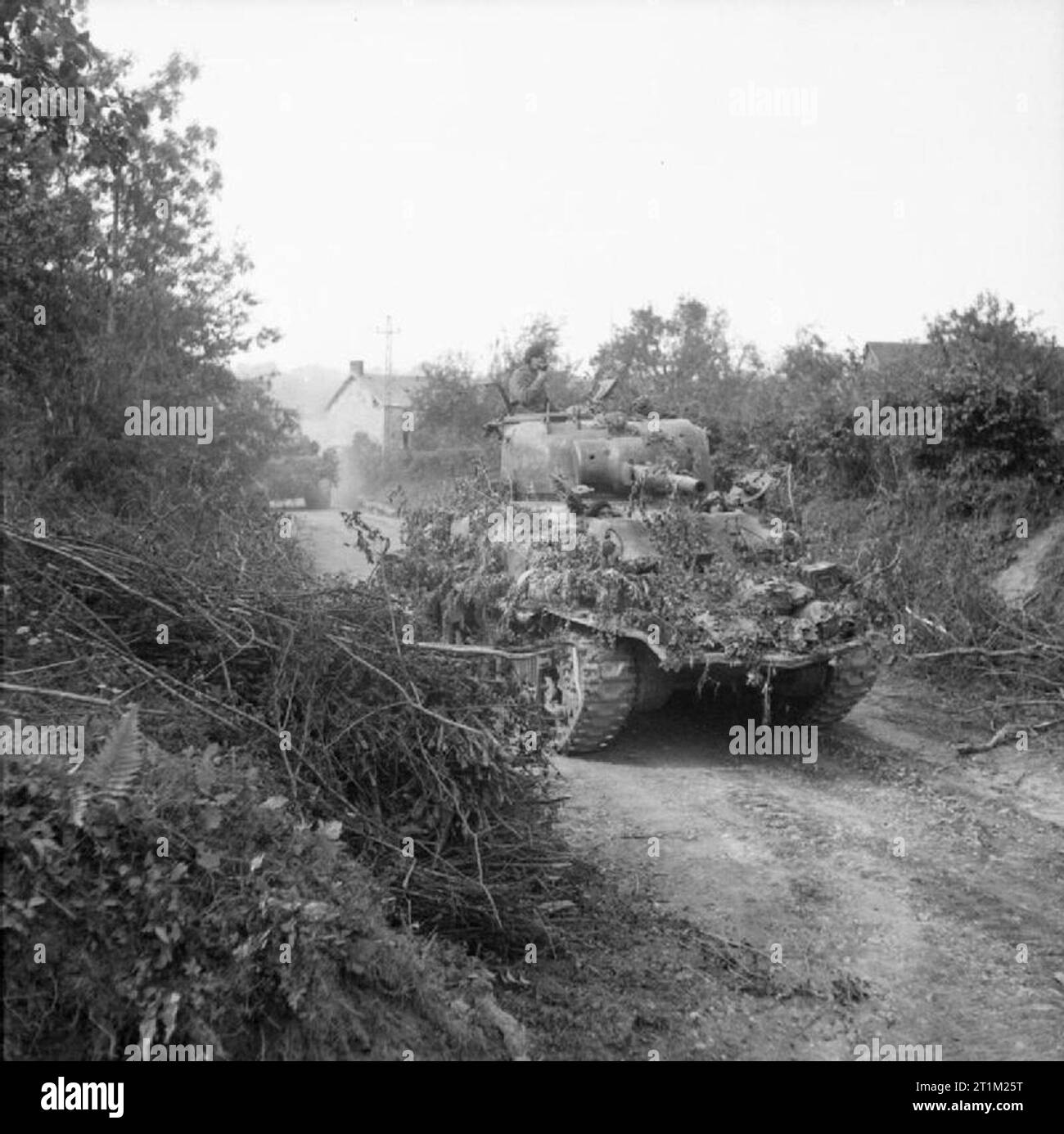 Sherman tank british 1944 Black and White Stock Photos & Images - Alamy