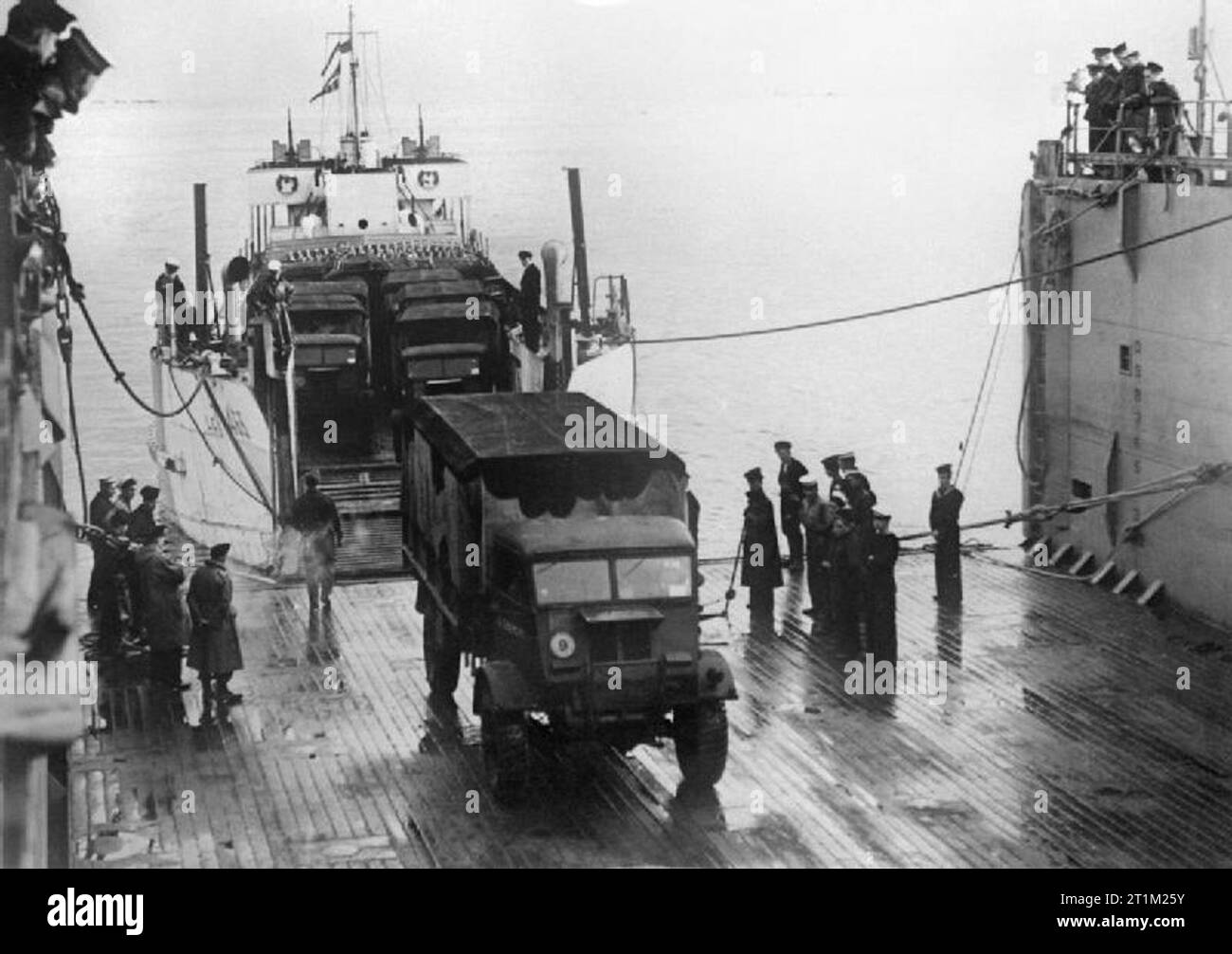 Lct (3) 465 Discharging Matador lorries onto a Landing Ship Dock Stock ...