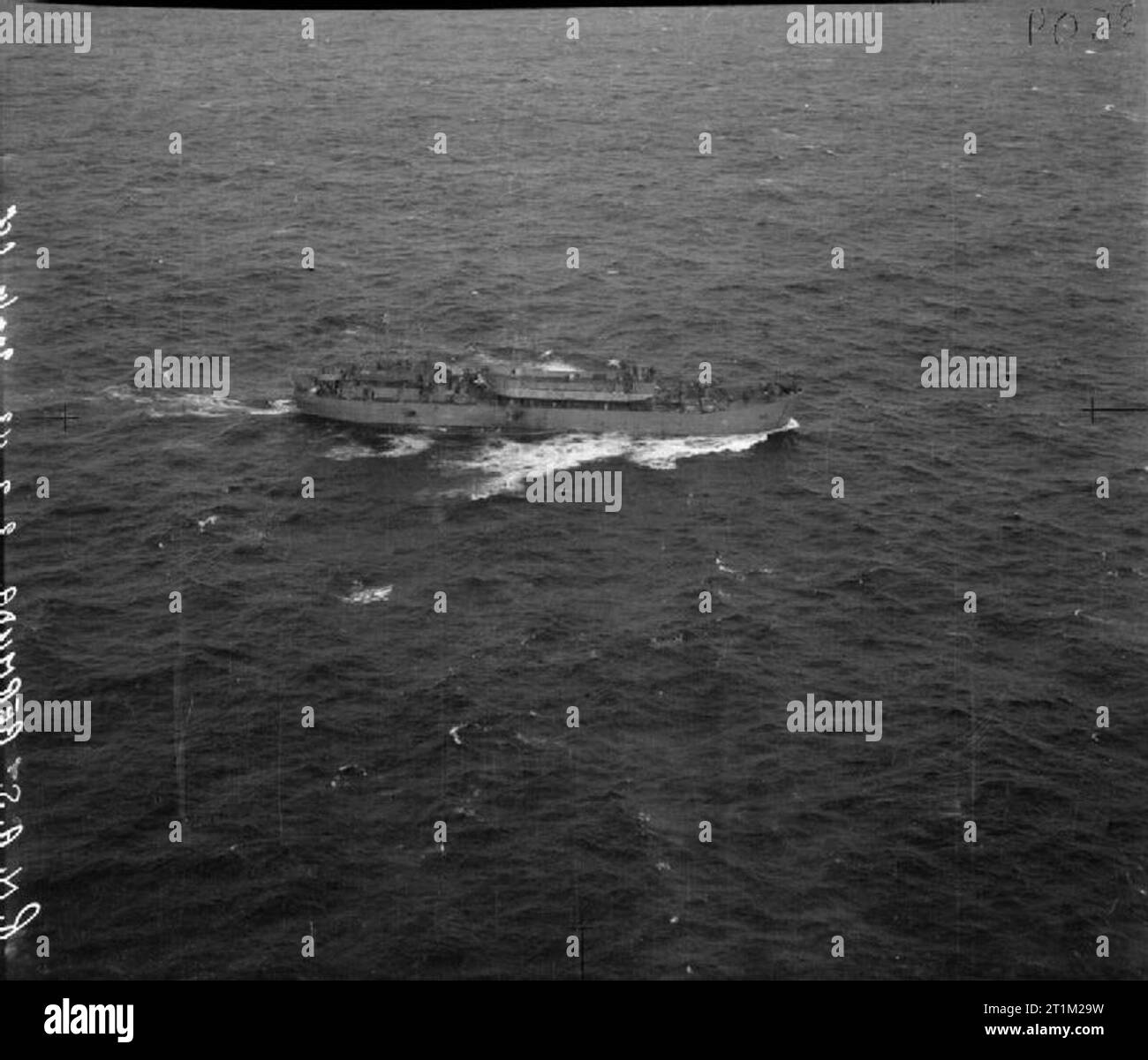 Lst (2) 383 Underway off Bermuda with LCT 31 on deck Stock Photo - Alamy