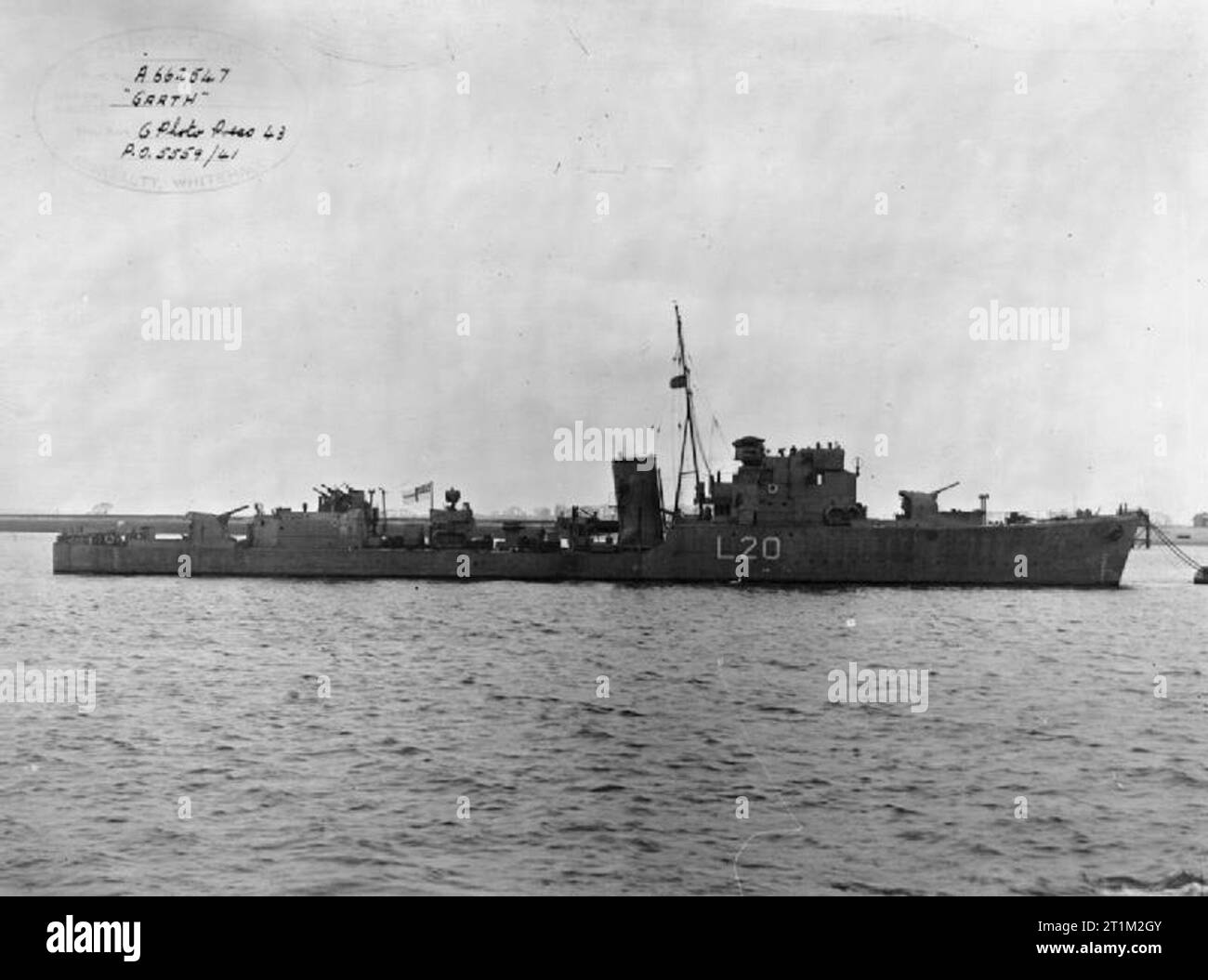 British Hunt class destroyer HMS Garth Stock Photo - Alamy