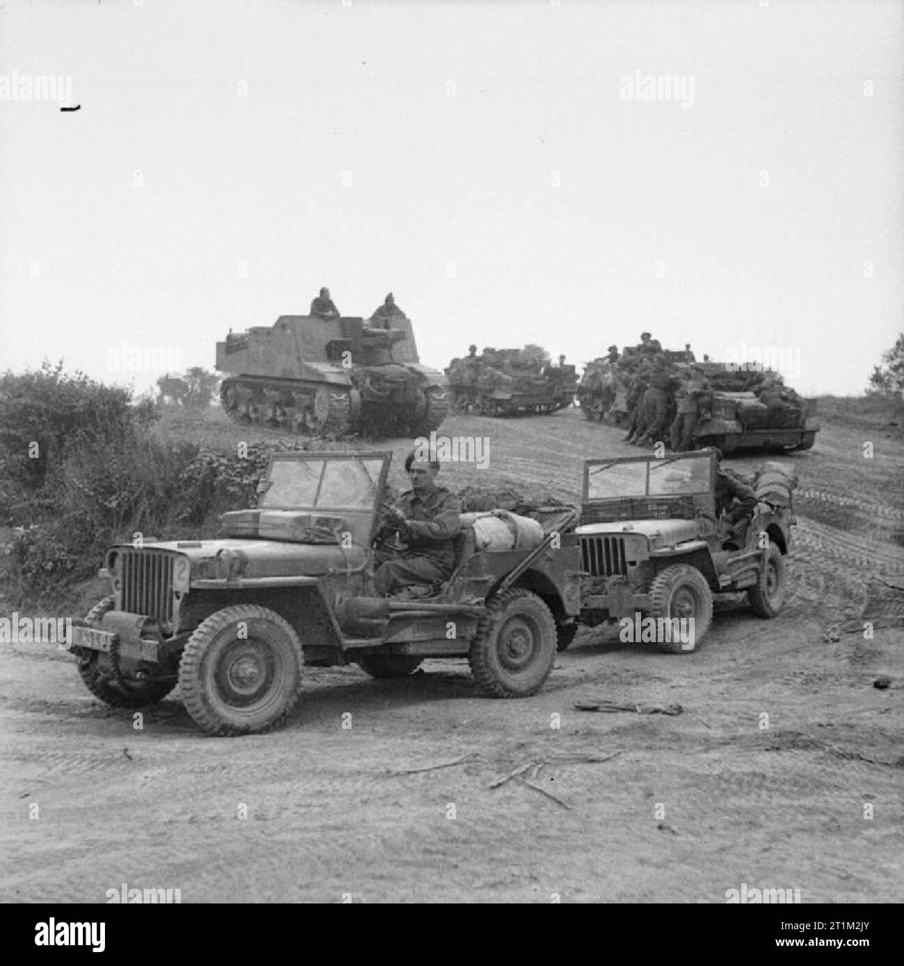 The British Army in Normandy 1944 A Sexton 25-pdr self-propelled gun ...