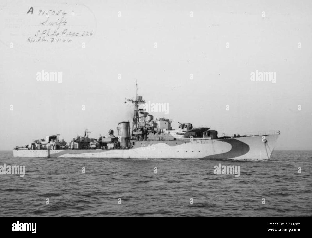 British S class destroyer HMS Swift, on the River Solent Stock Photo ...