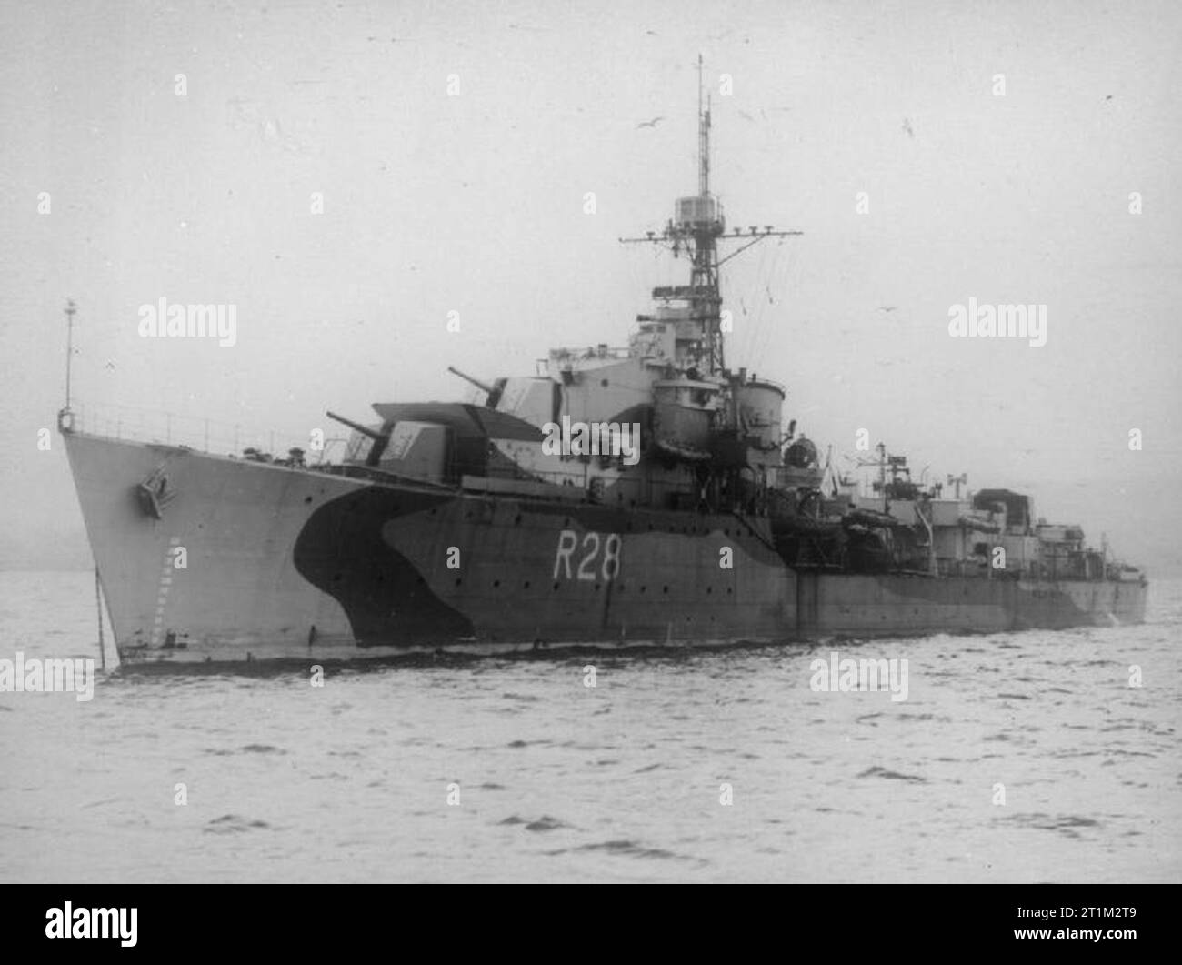 British destroyer HMS Verulam at anchor in the Clyde Stock Photo - Alamy
