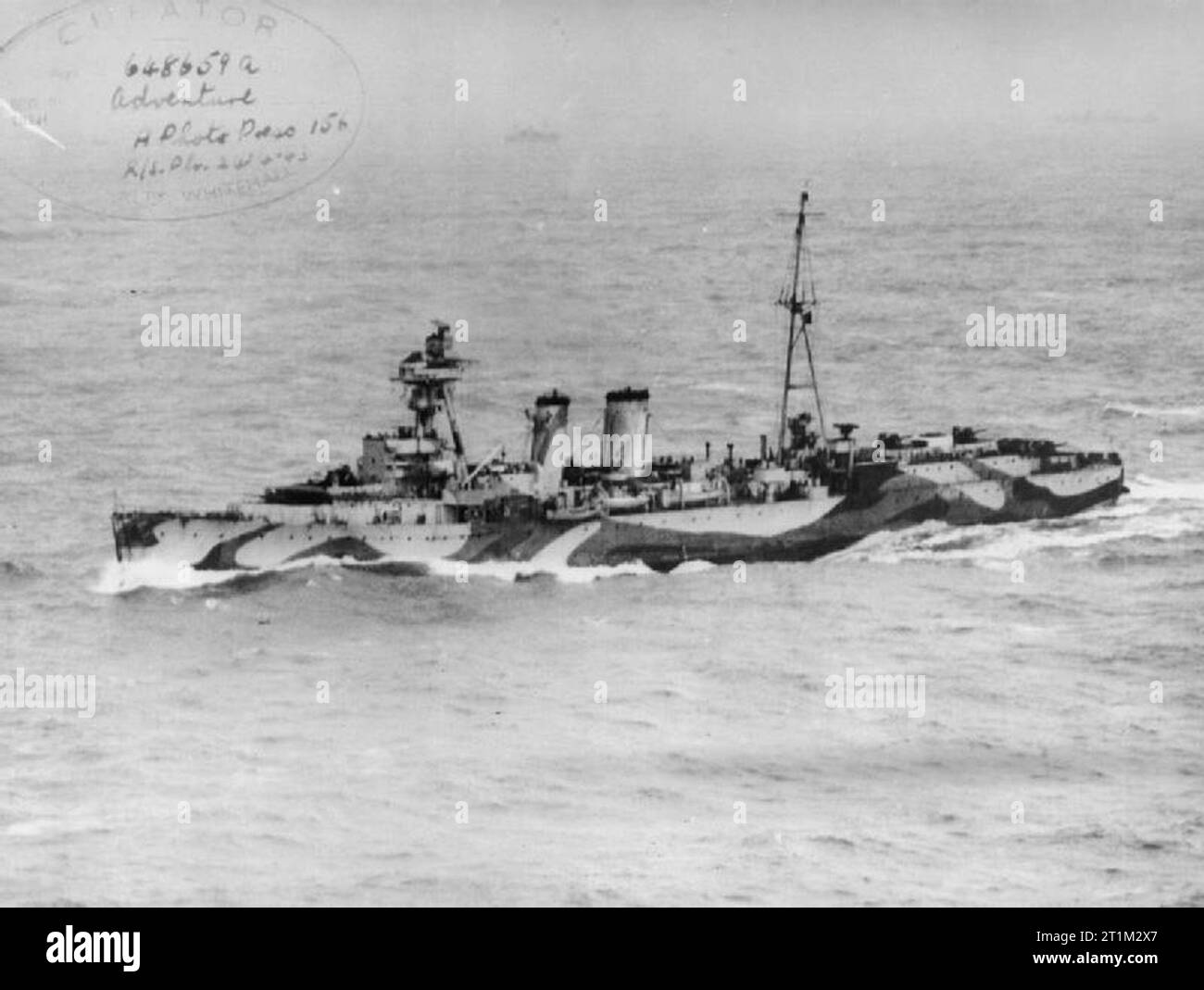 British minelayer HMS Adventure Stock Photo - Alamy