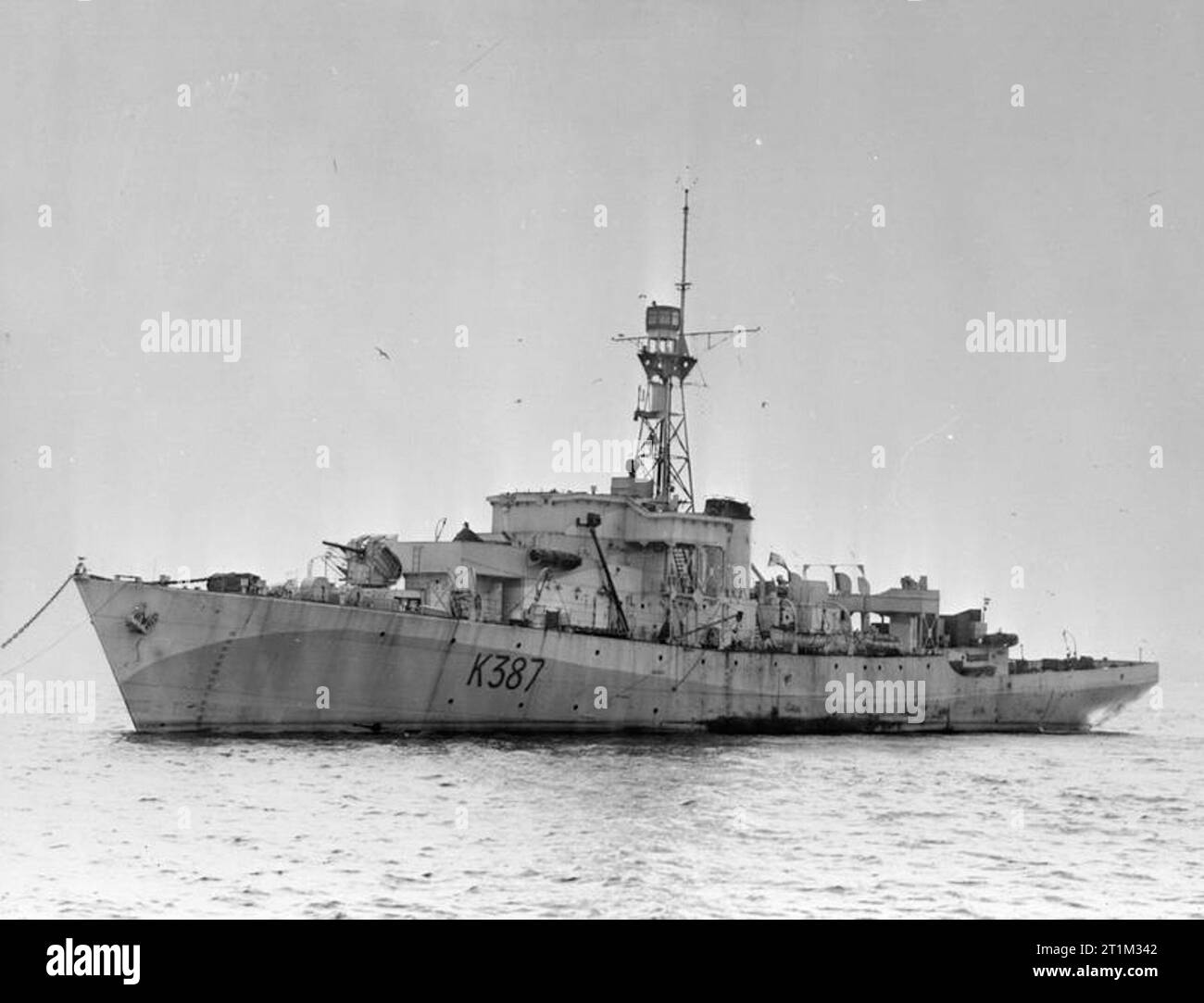 HMS Berkeley Castle At a buoy in the Clyde Stock Photo - Alamy
