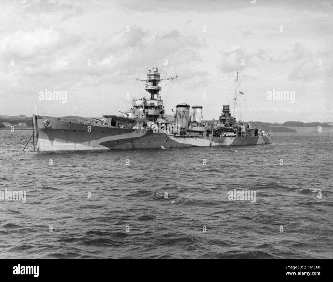 HMS DIOMEDE, 12 June 1943. At anchor Stock Photo - Alamy