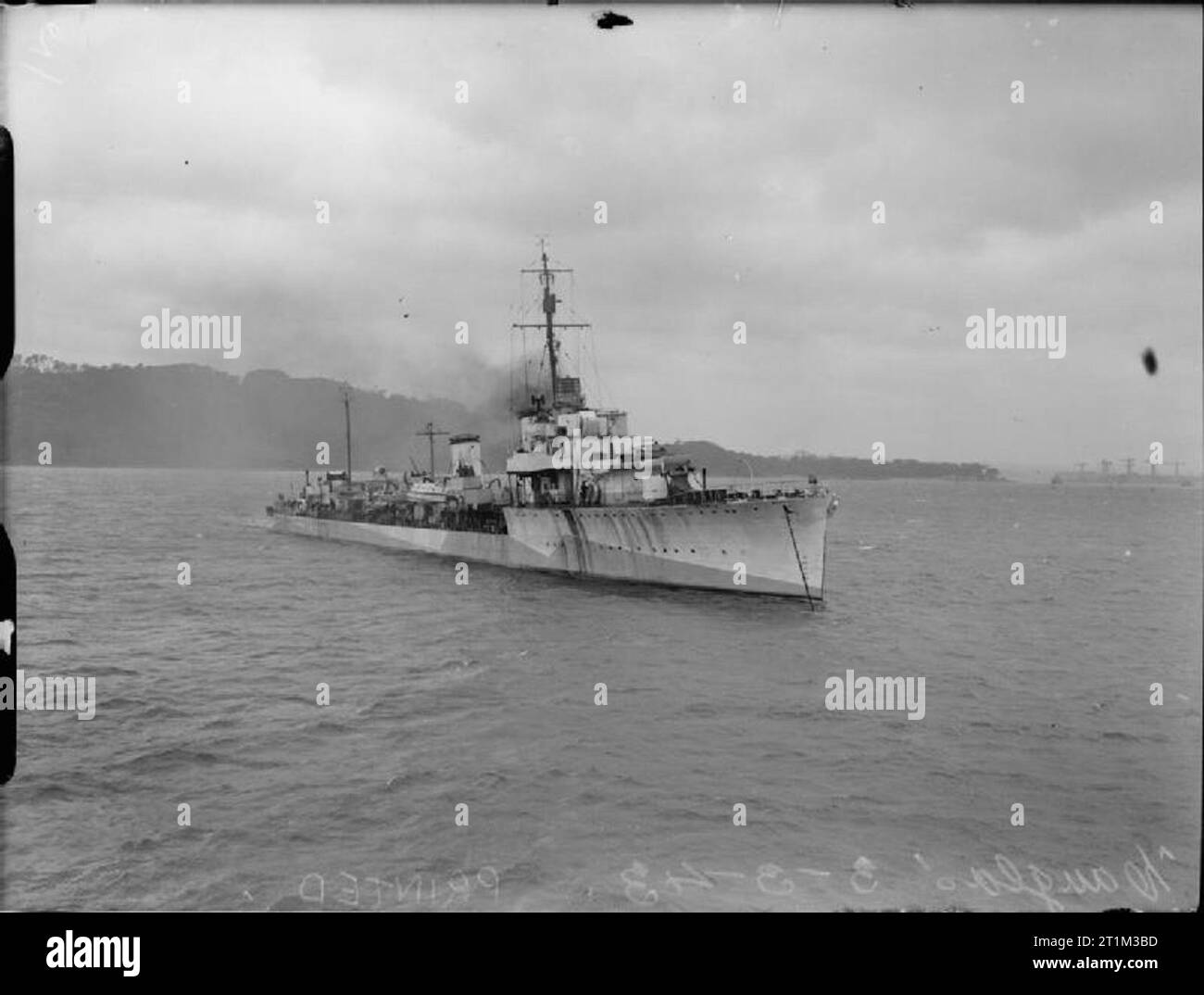 HMS Douglas At anchor in Plymouth Sound Stock Photo - Alamy