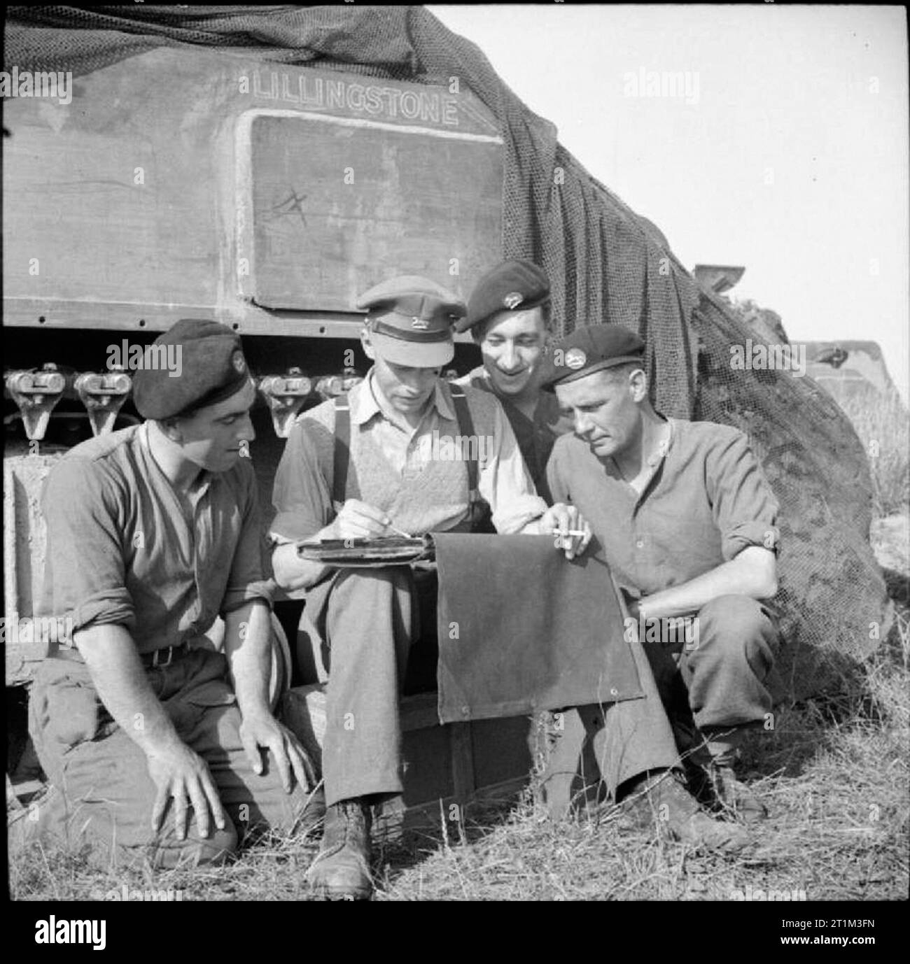 The British Army in Normandy 1944 A troop commander gives orders to his ...