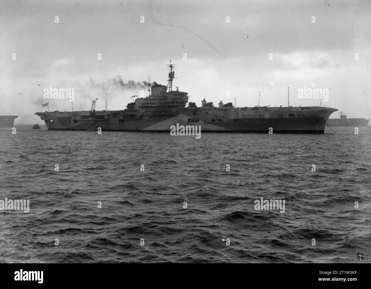 HMS Indefatigable At anchor Stock Photo - Alamy