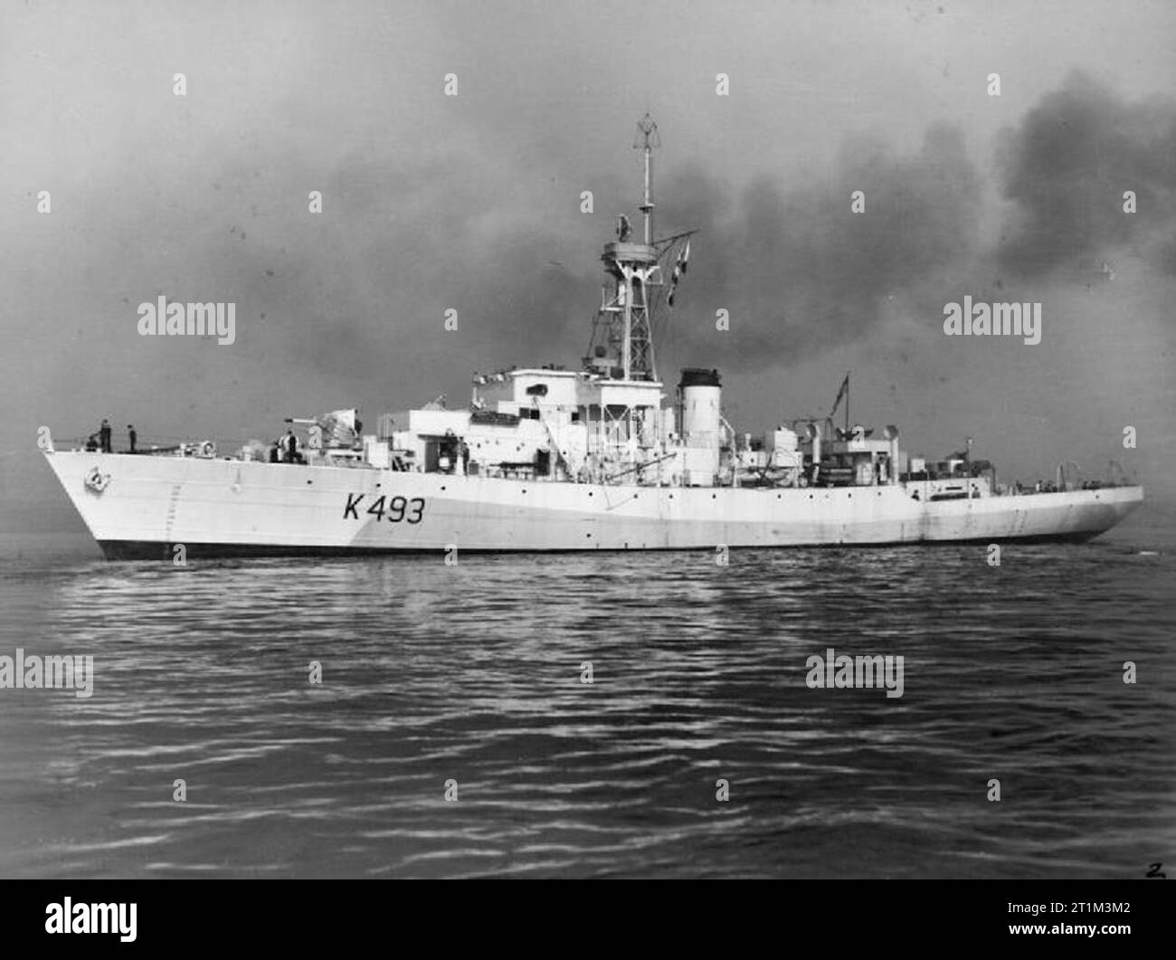 The Canadian Castle class corvette HMCS Bowmanville (K493), sometime ...