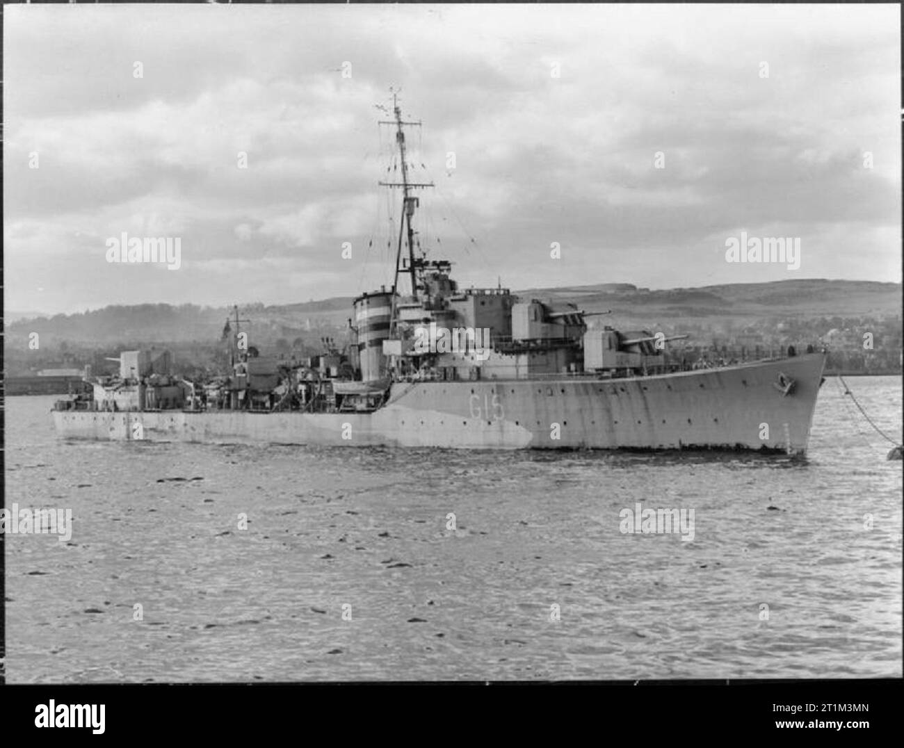 HMS Loyal At a buoy in the Clyde Stock Photo - Alamy