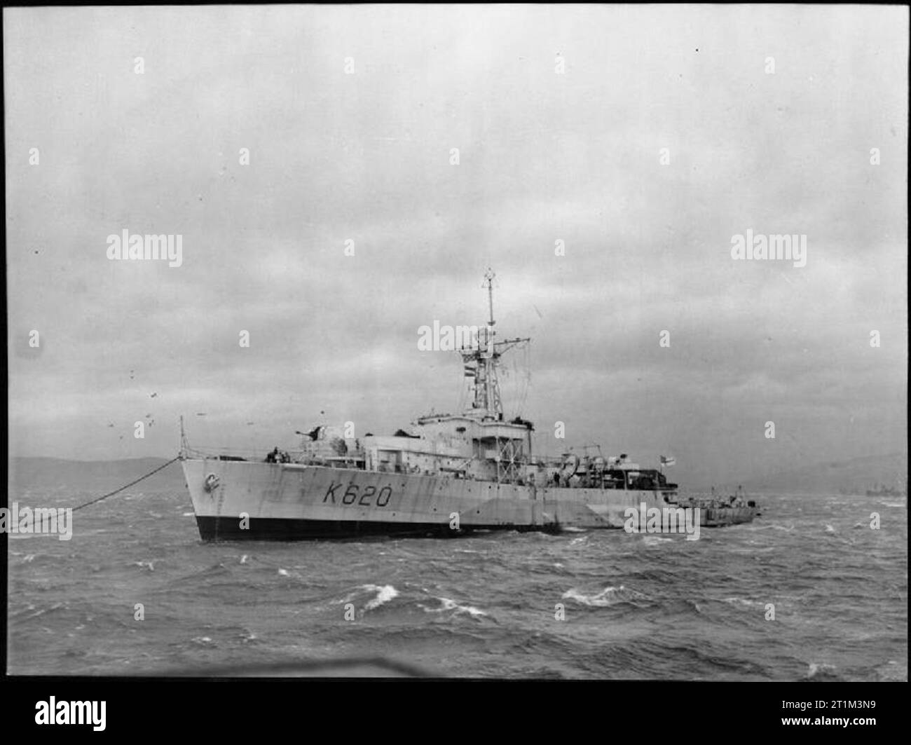 HMS Loch Gorm Secured to a buoy on the Clyde on completion Stock Photo ...