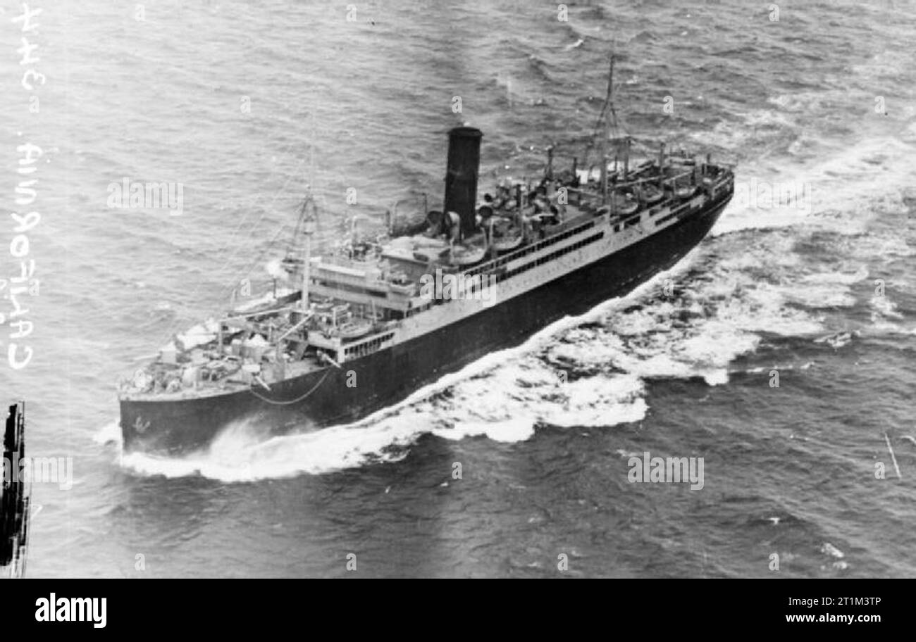 British armed merchant cruiser HMS California Stock Photo - Alamy