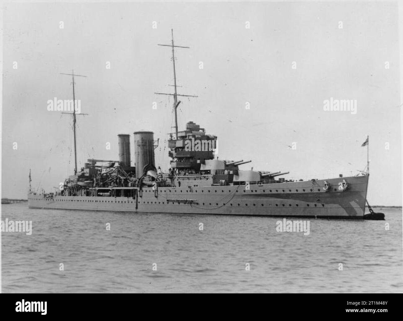HMS York Secured to a buoy Stock Photo - Alamy