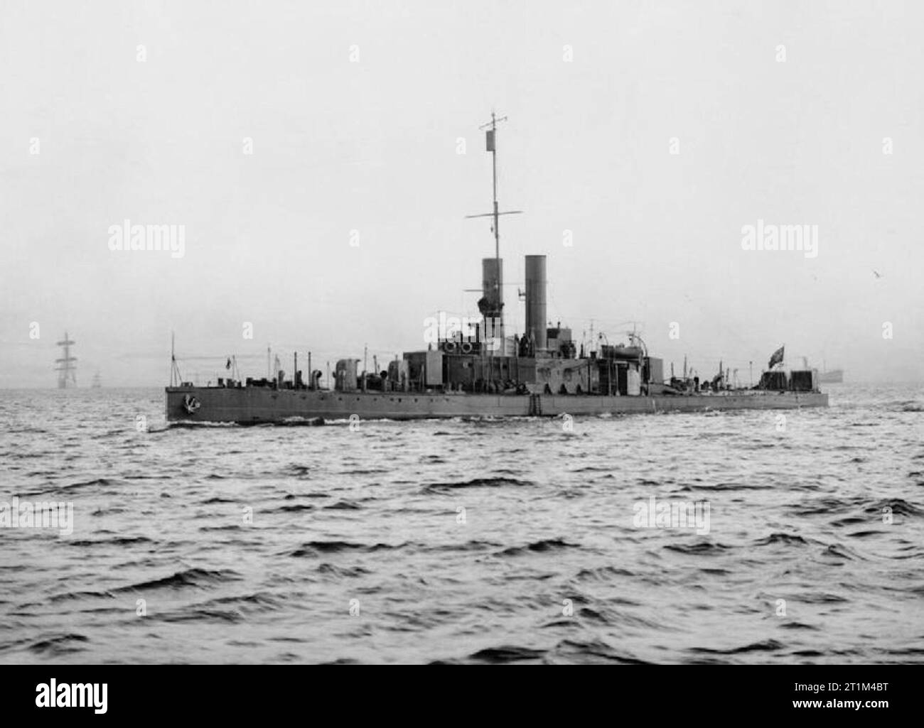 British gunboat HMS COCKCHAFER underway in the company of HMS CRICKET ...