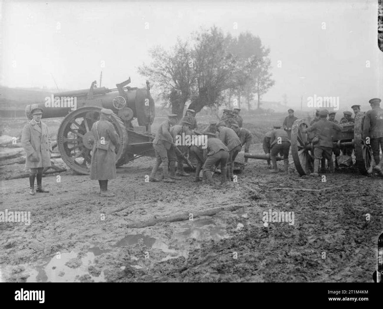 British 8 inch howitzer Fricourt Sep 1916 Stock Photo - Alamy