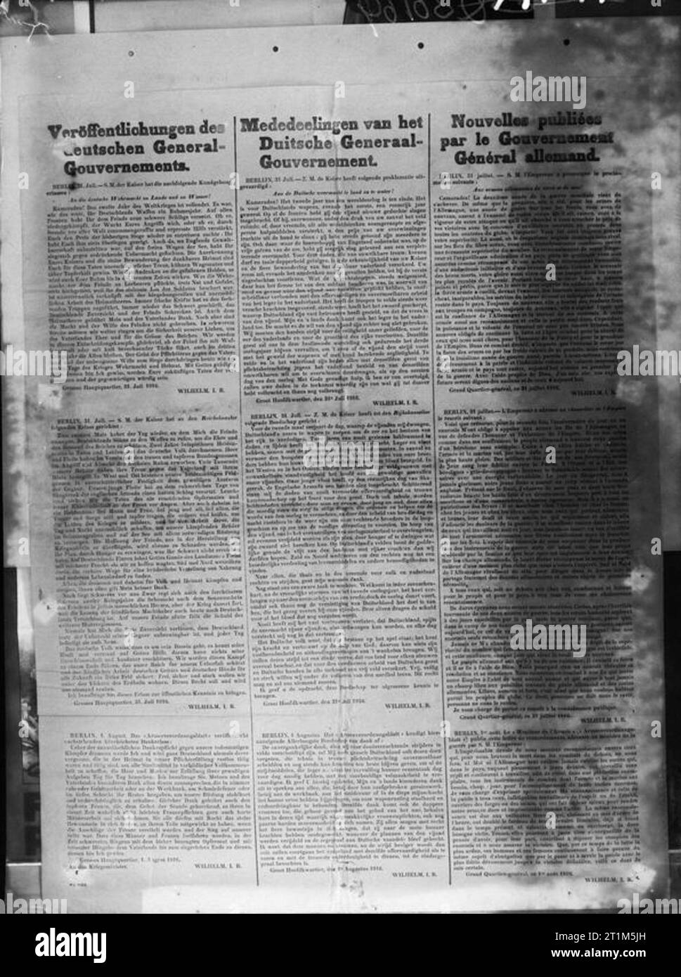 Ministry of Information First World War Official Collection Page from ...