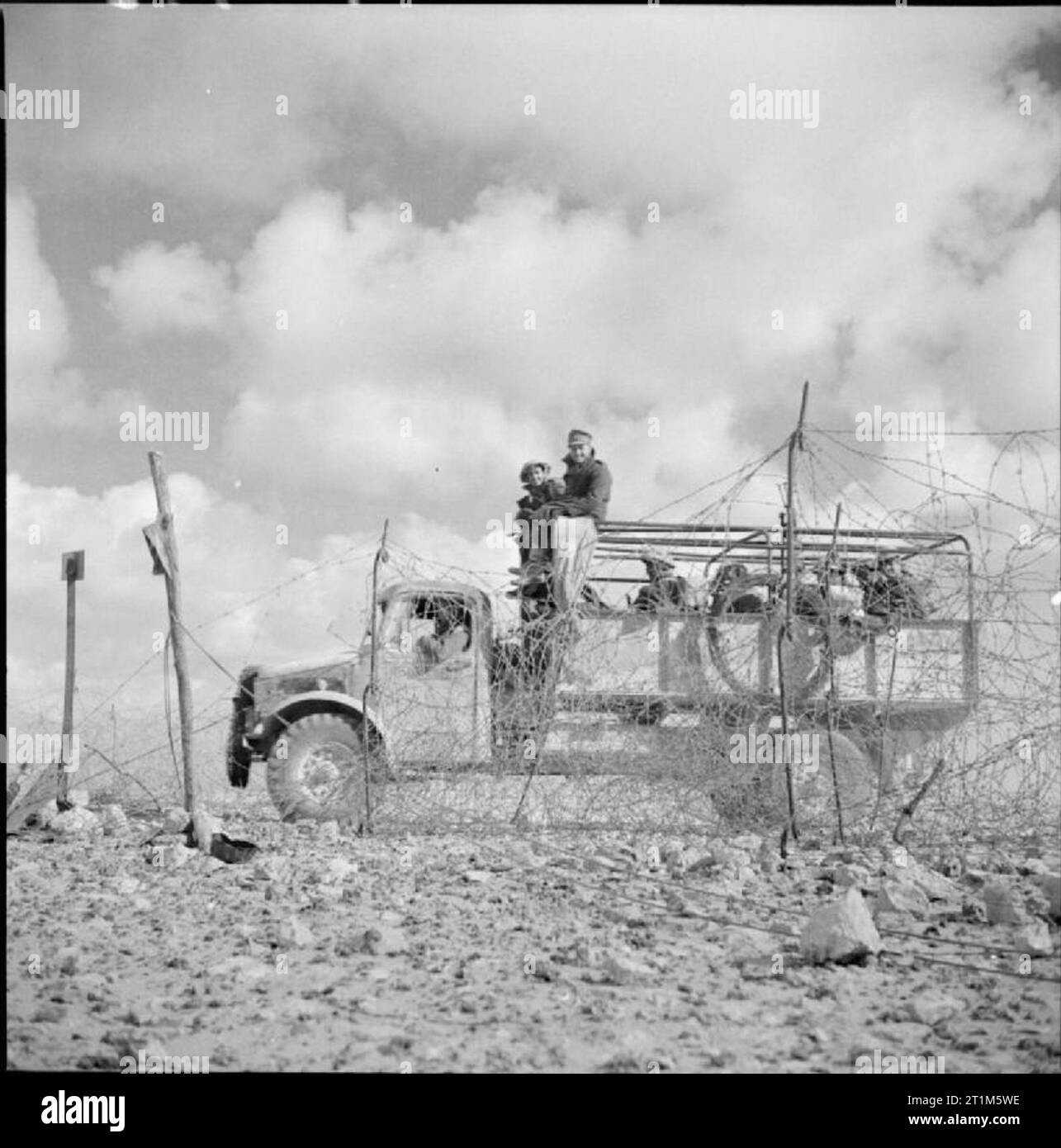 The British Army in North Africa 1941 A Bedford OYD truck loaded with ...