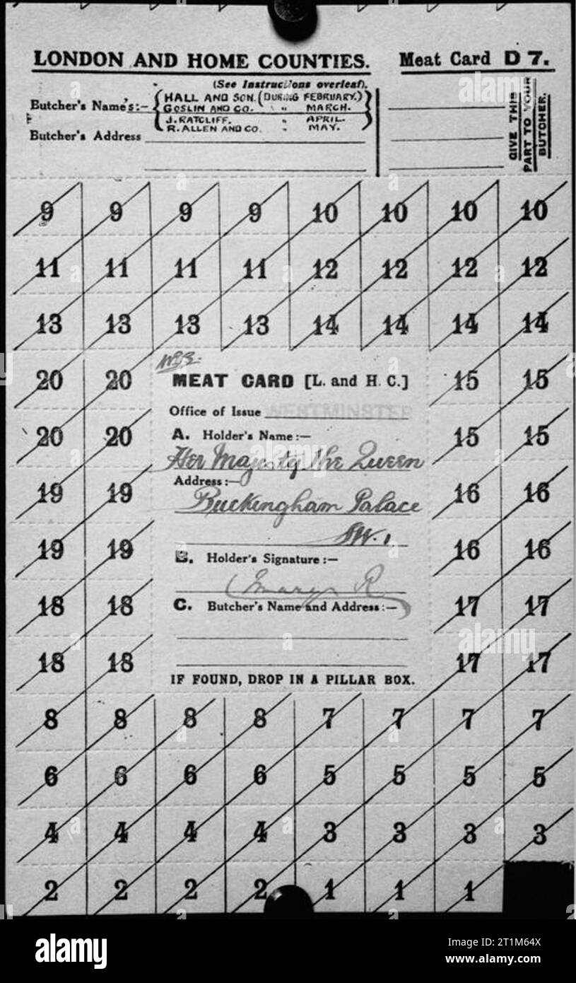 Ministry of Information First World War Official Collection Meat Ration ...