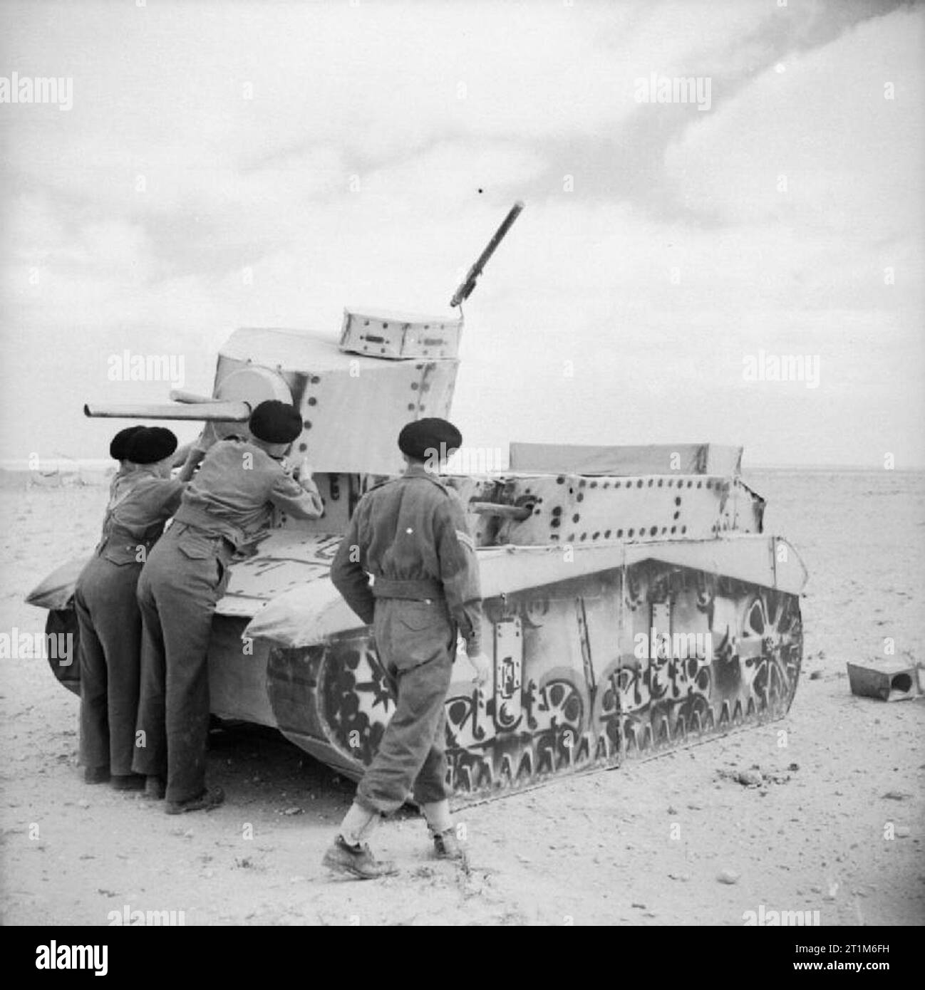 The British Army in North Africa 1942 A dummy Stuart tank being ...
