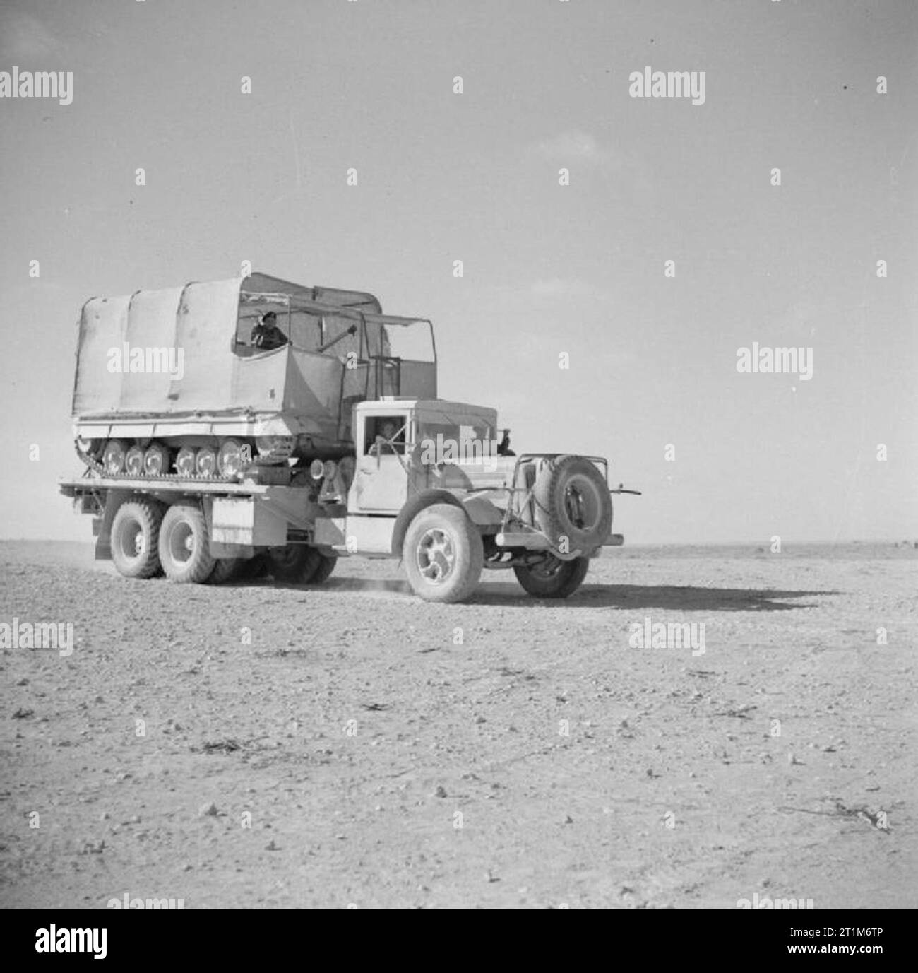 The British Army in North Africa 1942 A transporter carrying a ...