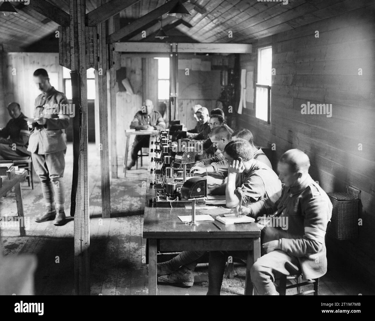 The Battle of the Somme, July-november 1916 Signalmen using Morse code ...
