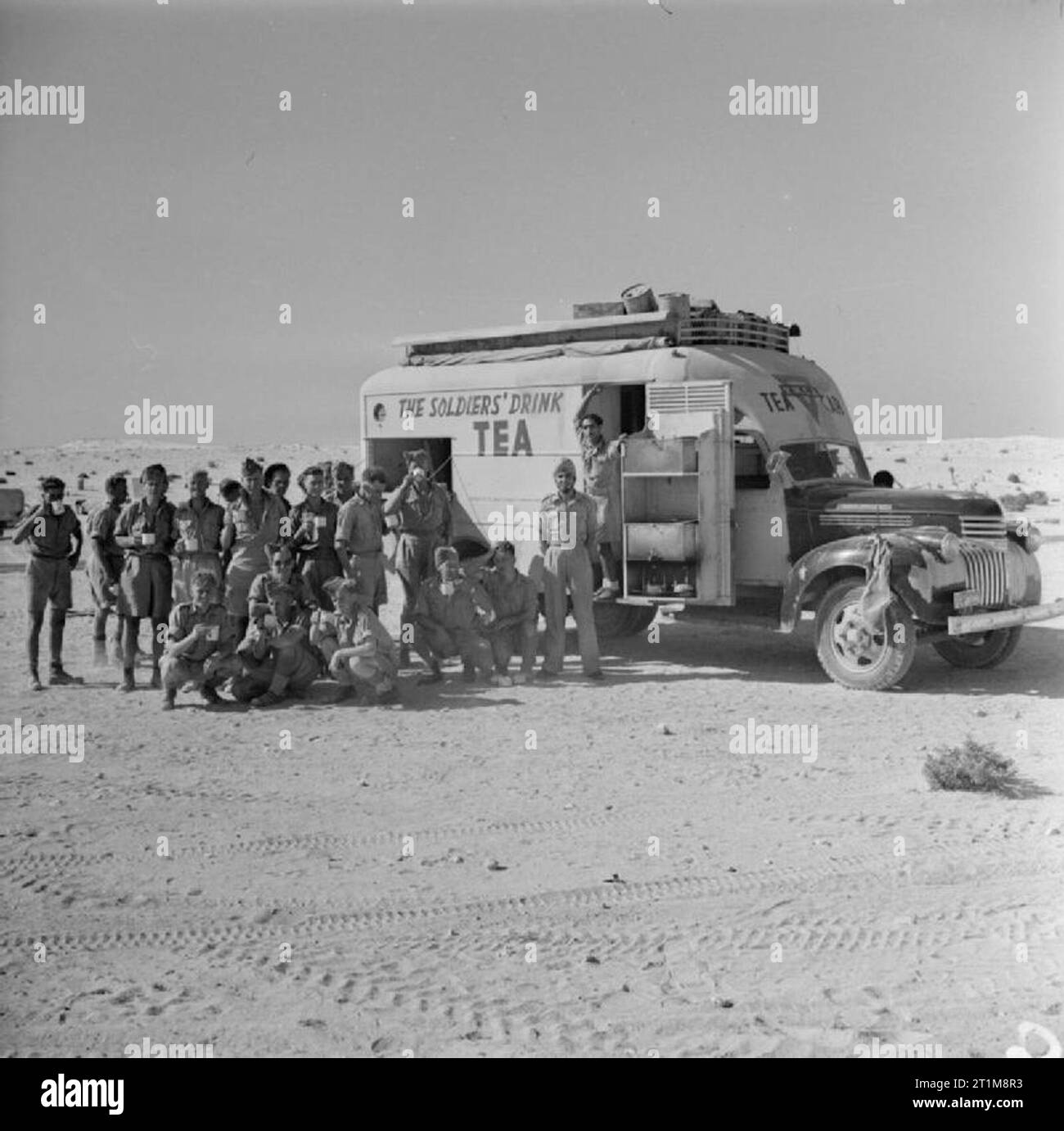 The British Army in North Africa 1942 A mobile tea canteen in the ...