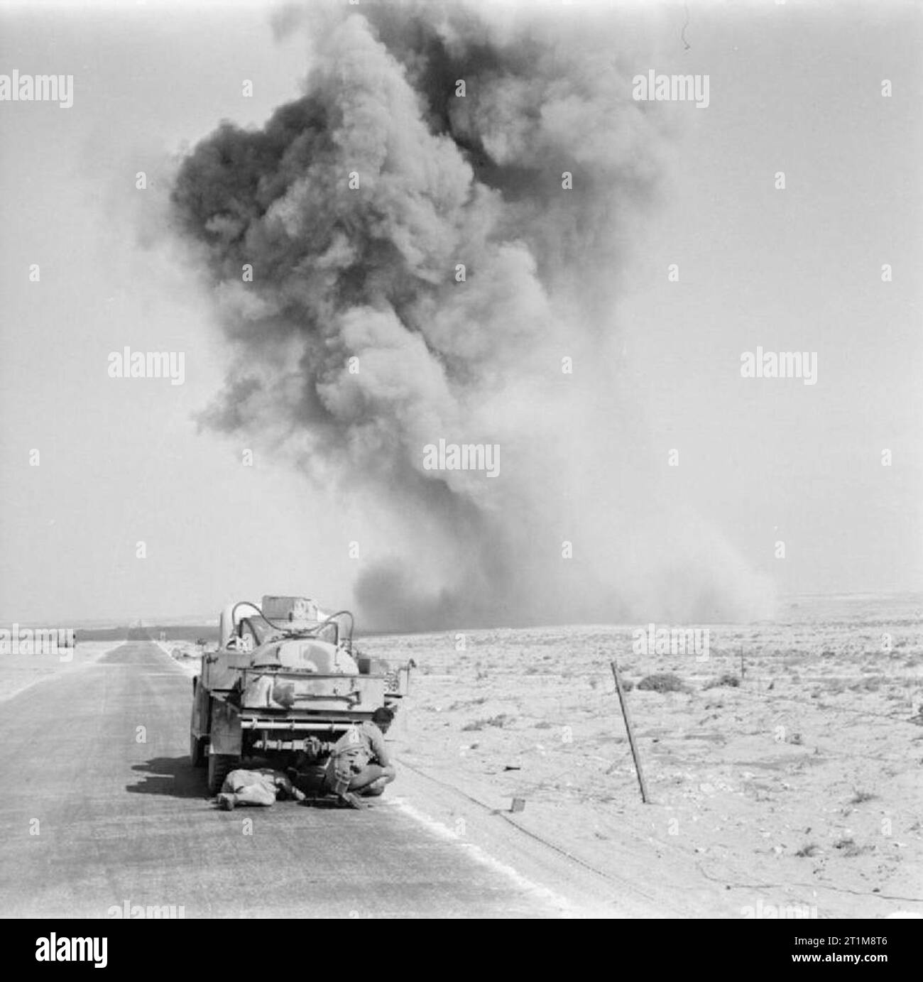The British Army in North Africa 1942 The crew of a water truck take ...