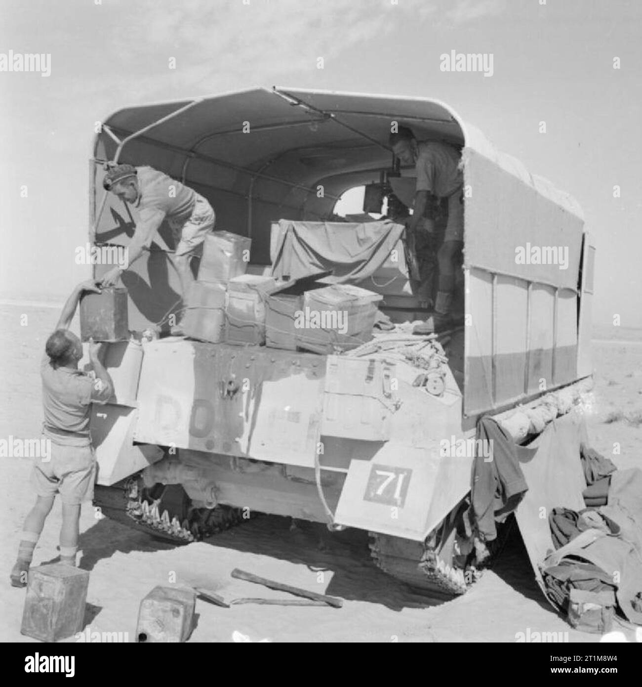 The British Army in North Africa 1942 A Sherman tank of HQ 24th ...