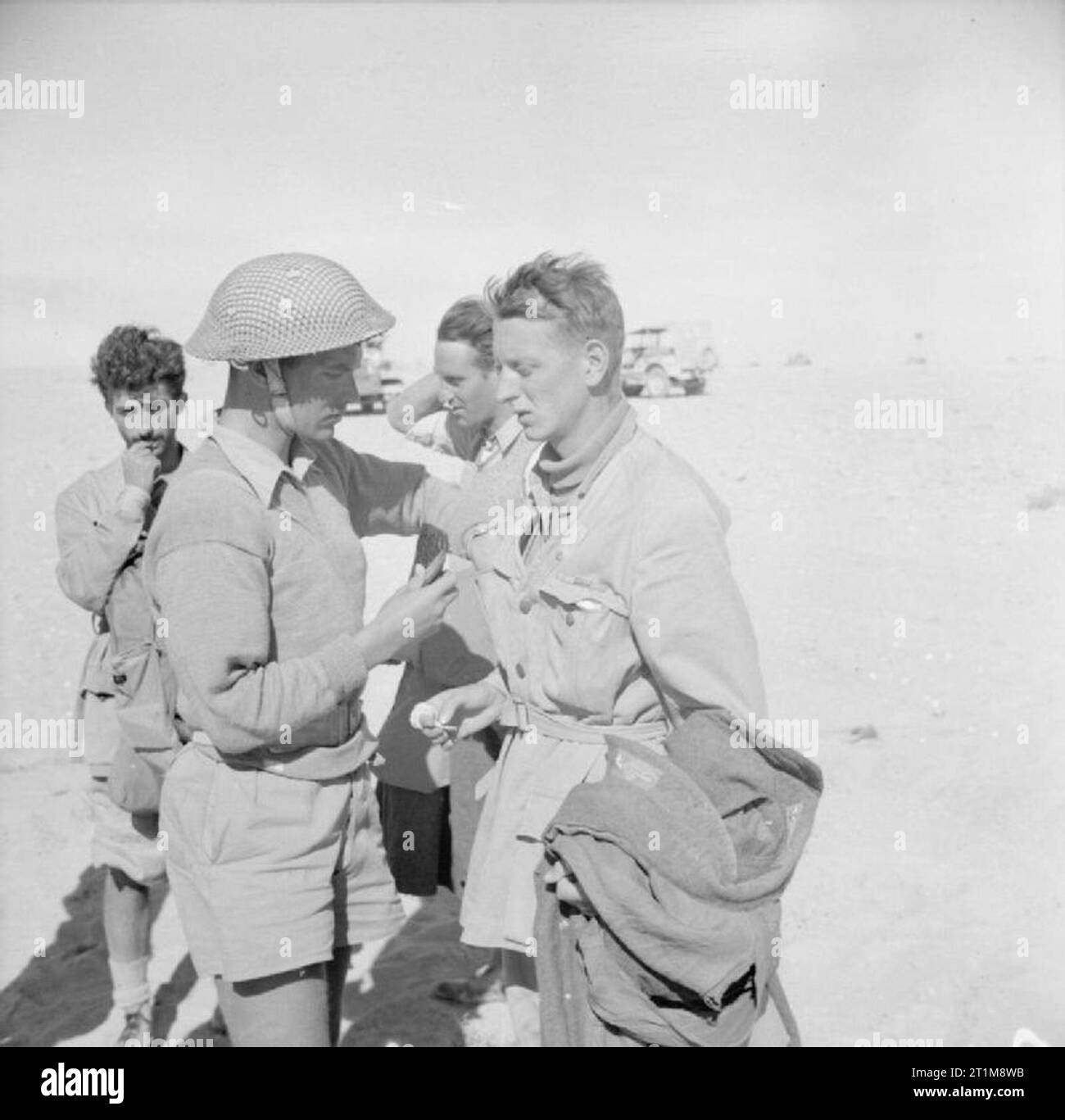 The British Army in North Africa 1942 An Italian officer being searched ...