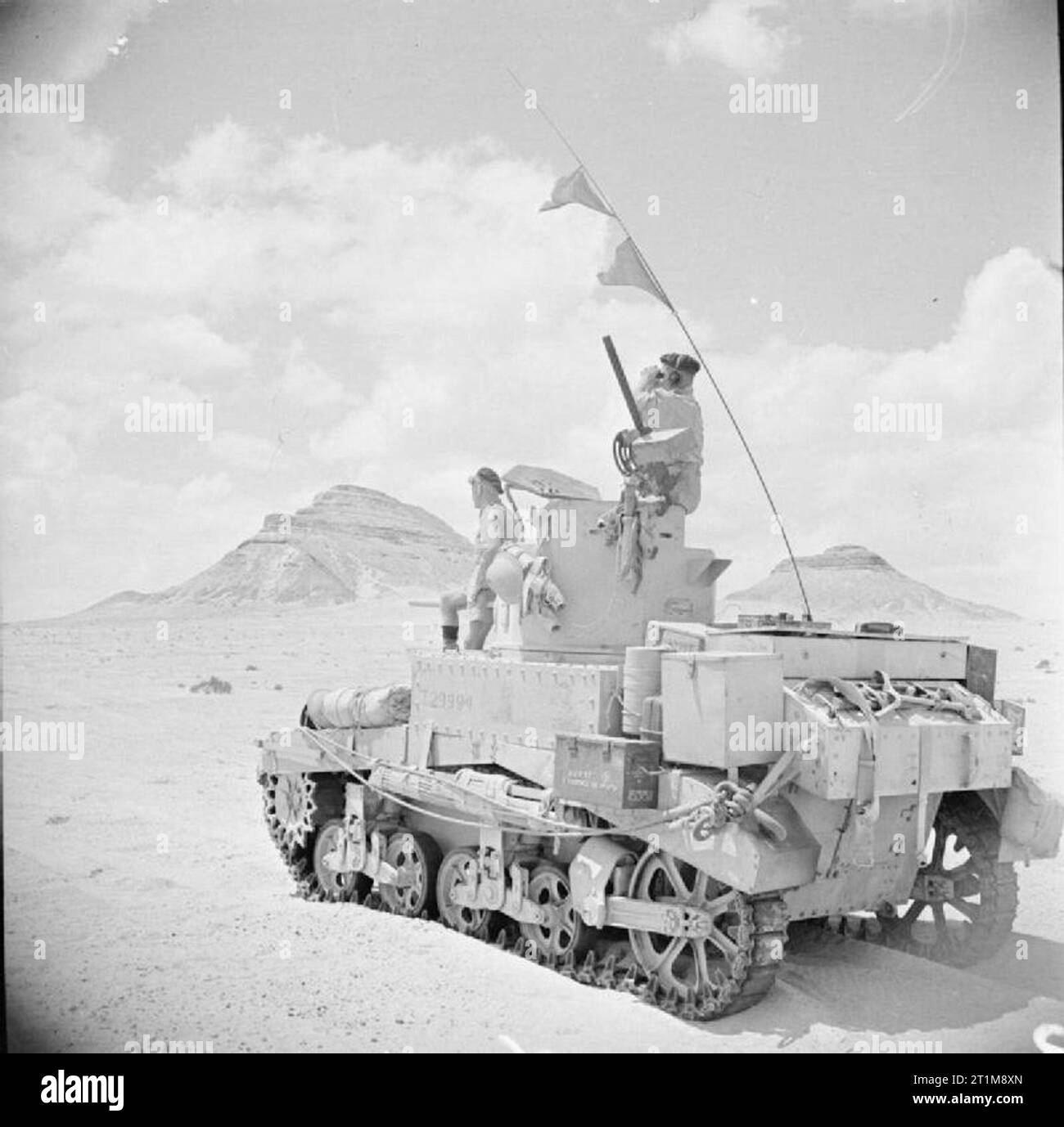 The British Army in North Africa 1942 A Stuart tank on patrol near ...
