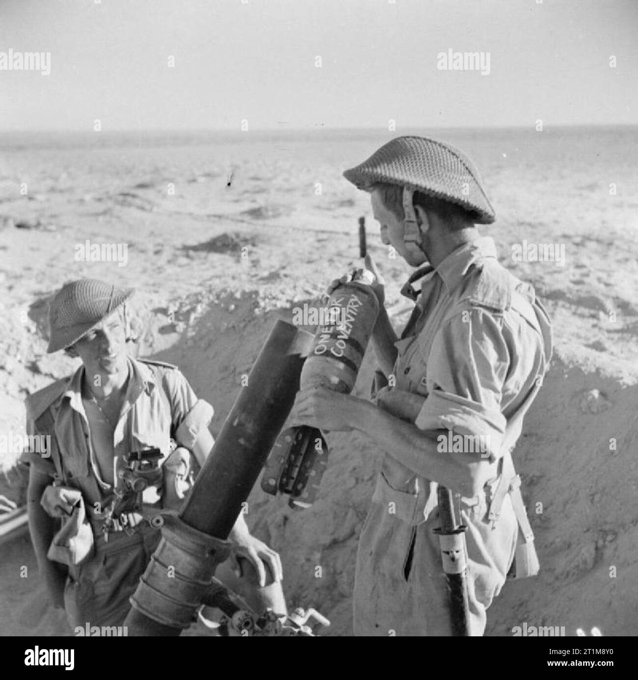 The British Army in North Africa 1942 A soldier writes 'One for ...
