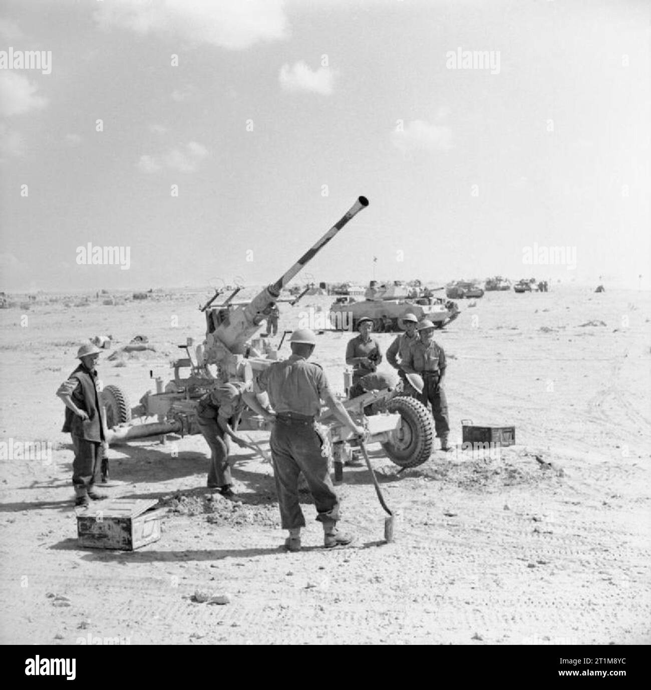 The British Army in North Africa 1942 A 40mm Bofors anti-aircraft gun ...