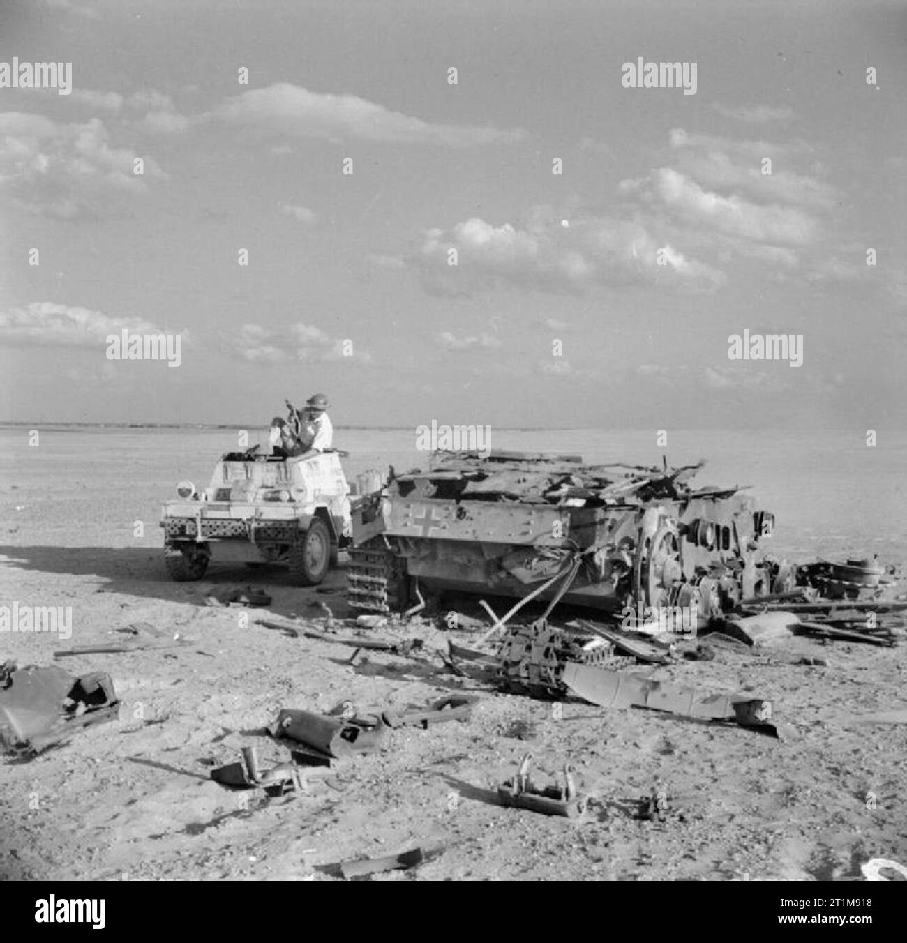 The British Army in North Africa 1942 A Royal Engineers officer in a ...