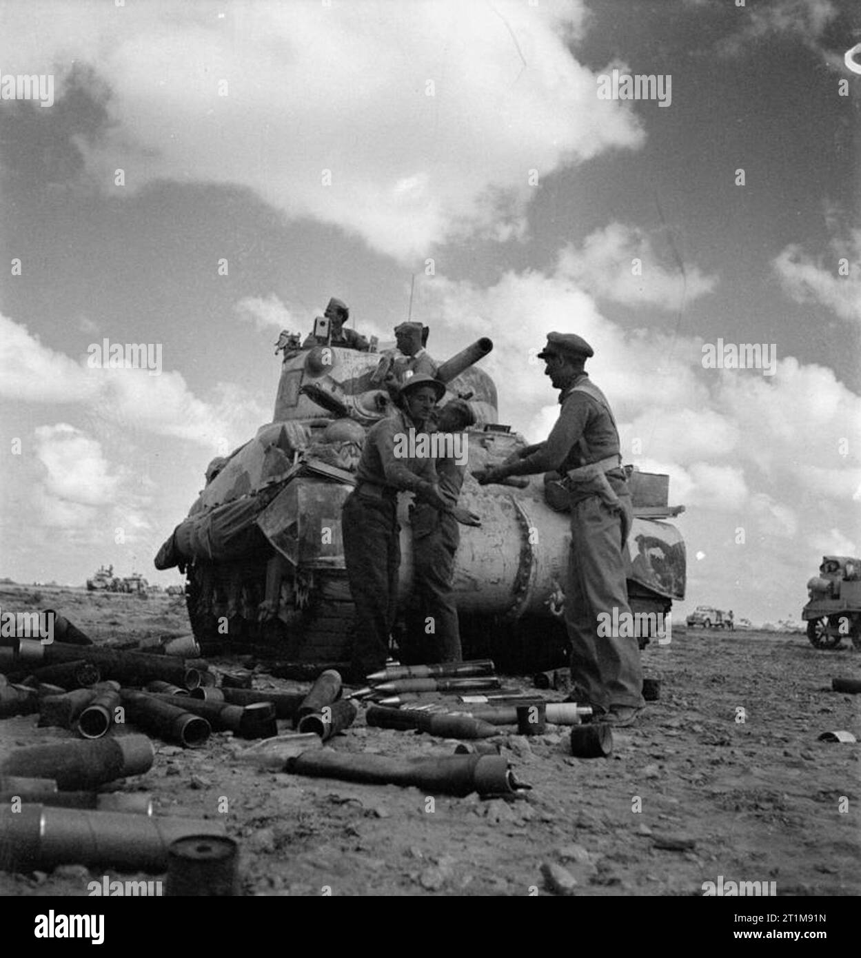 The British Army in North Africa 1942 The crew of a Sherman tank of the ...